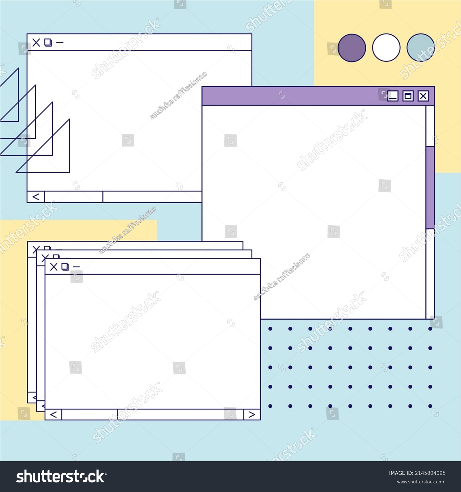 Vibrant Retro Ui Aesthetic Square Poster Stock Vector (Royalty Free ...