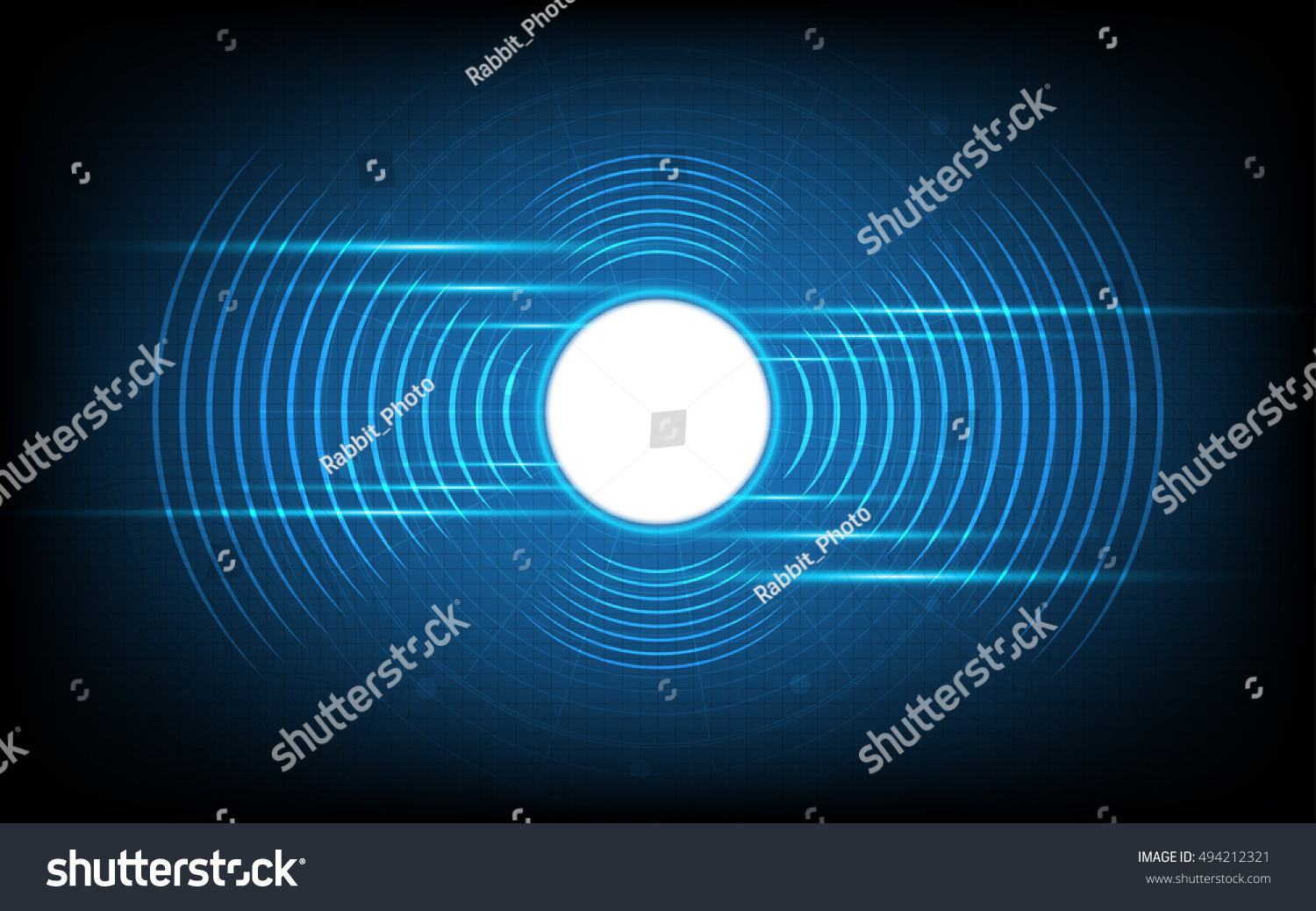 Vibration Wave Step White Circle Technology Stock Vector (Royalty Free ...