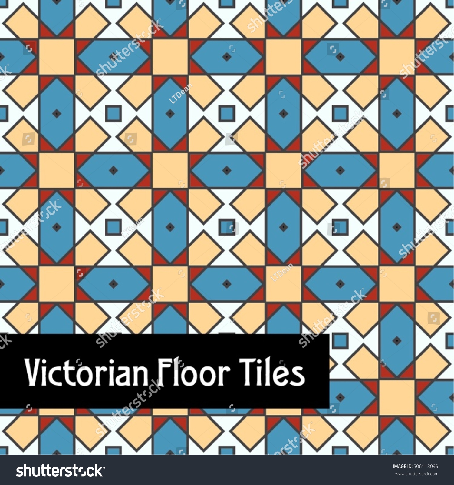 Victorian Floor Tiles Seamless Pattern Stock Vector (Royalty Free ...