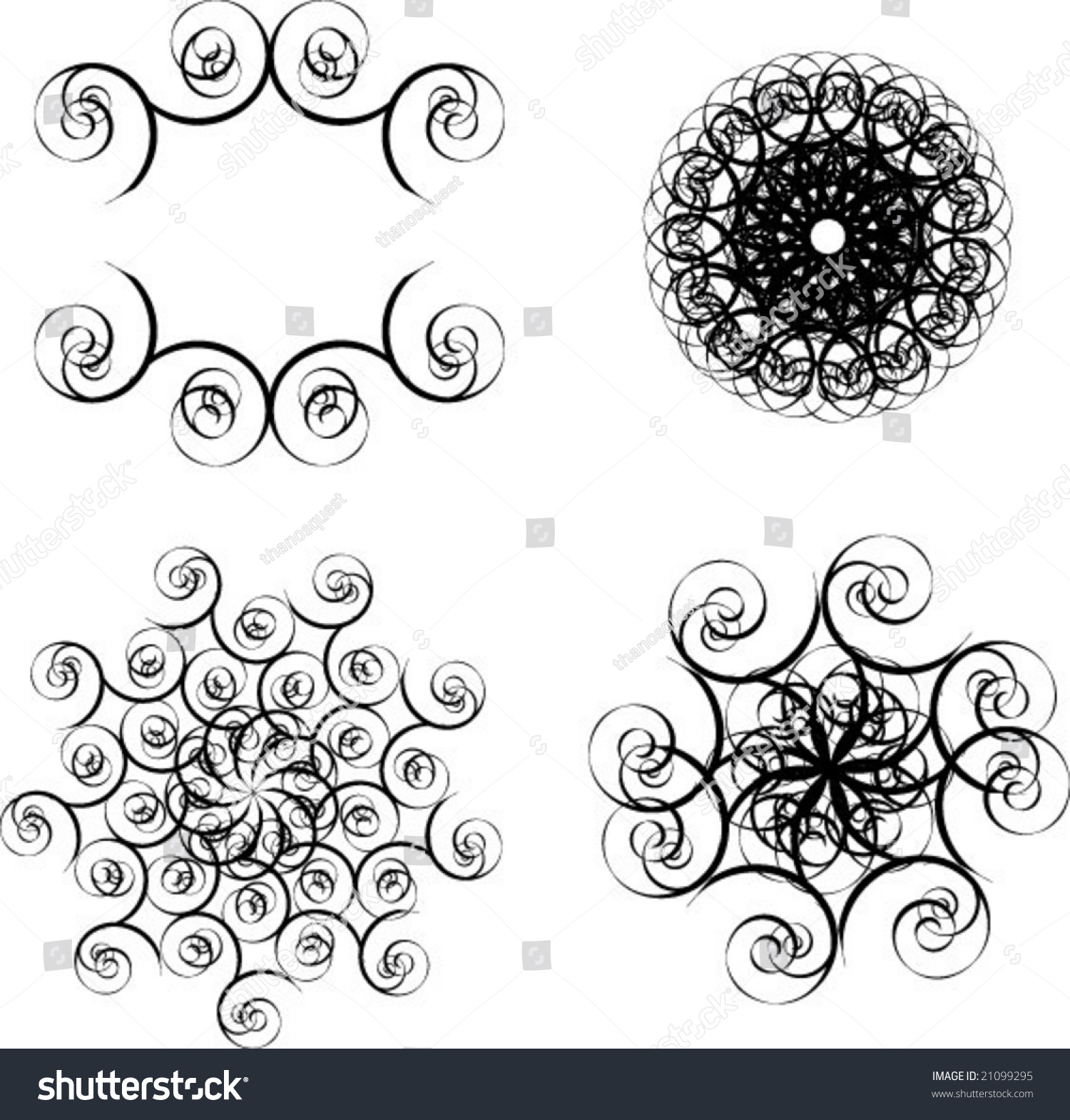 Victorian Gothic Swirl Vectors Stock Vector (Royalty Free) 21099295