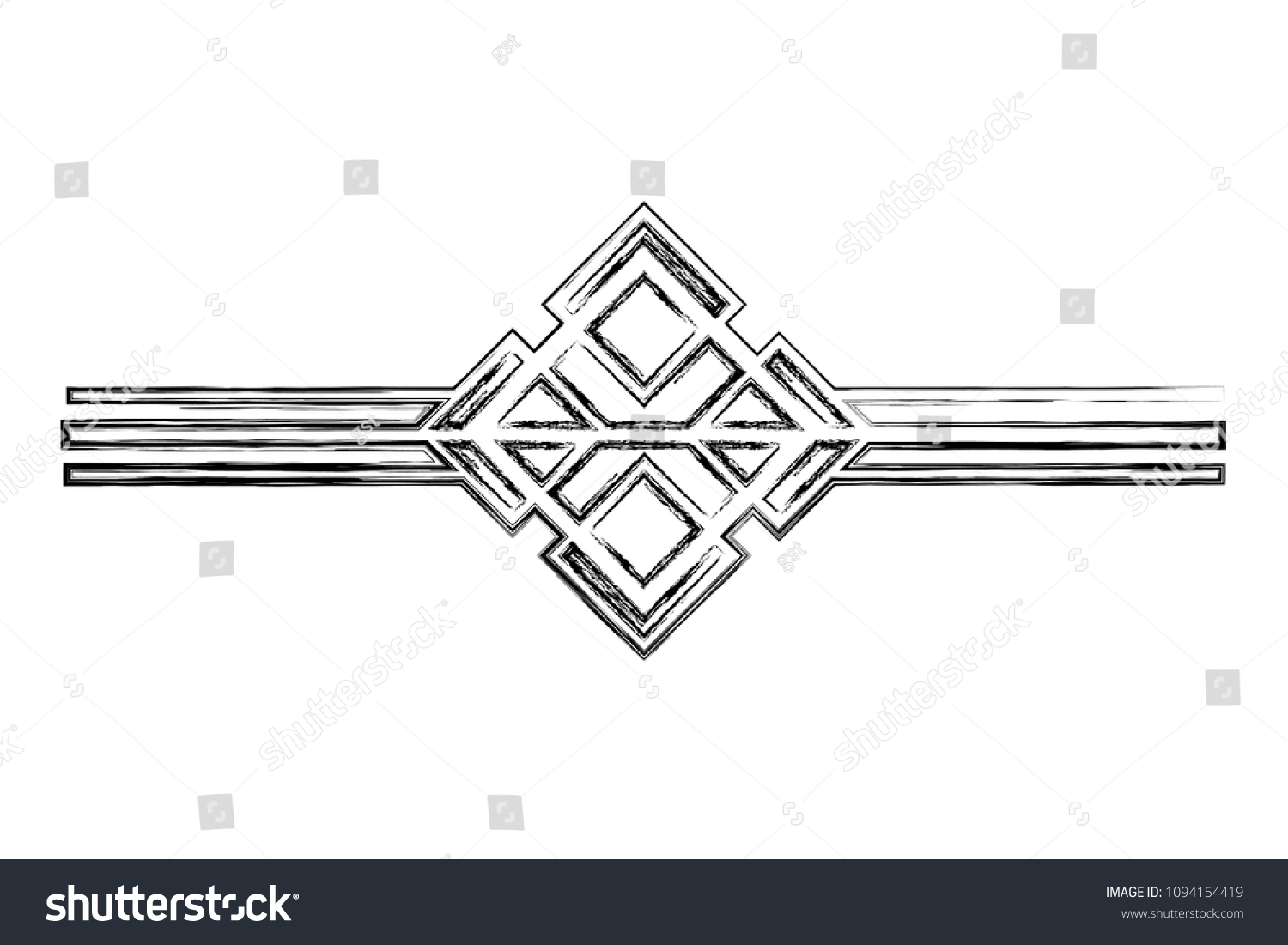 Victorian Line Border Style Stock Vector (Royalty Free) 1094154419 ...