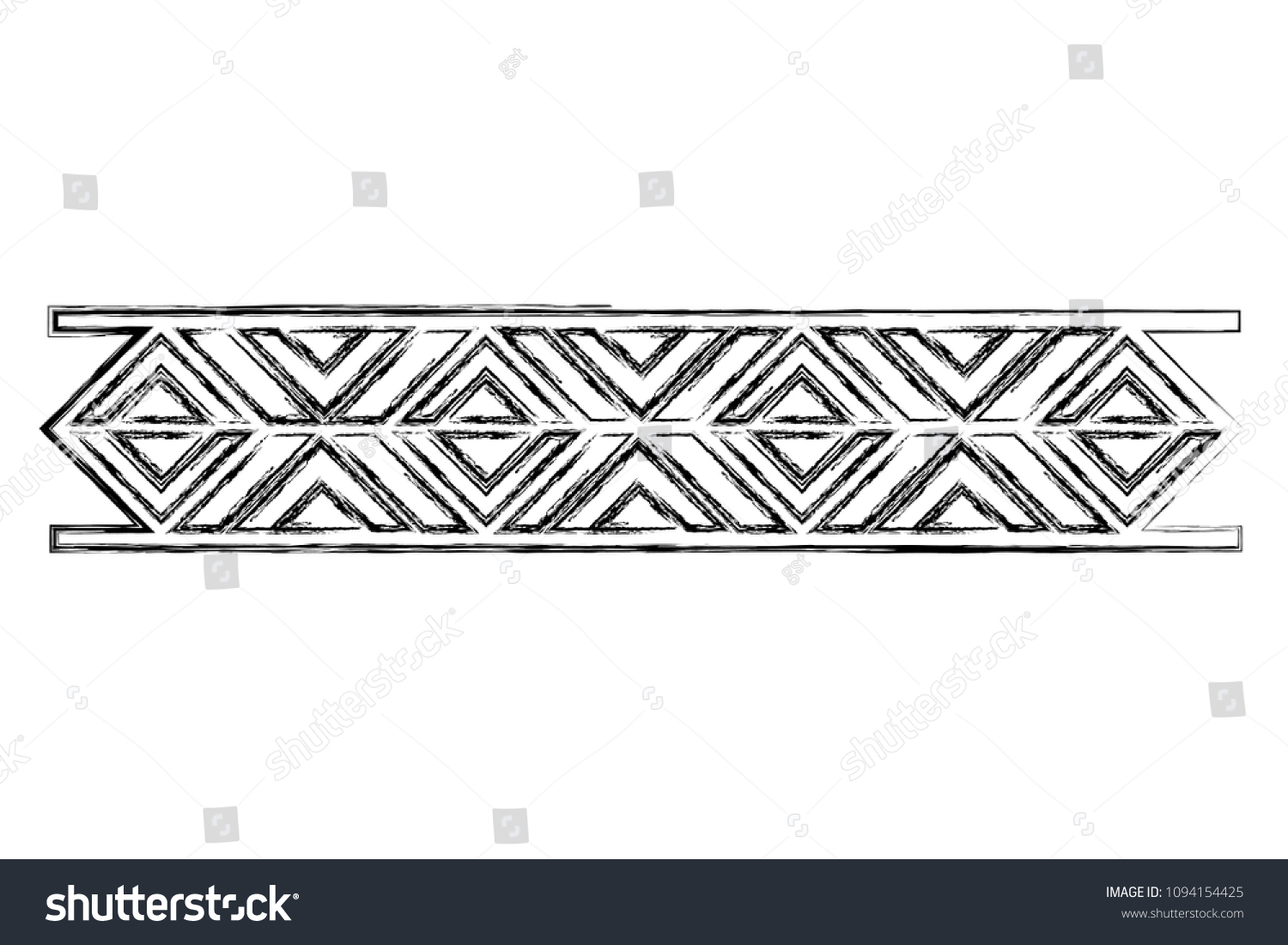 Victorian Line Border Style Stock Vector (Royalty Free) 1094154425 ...