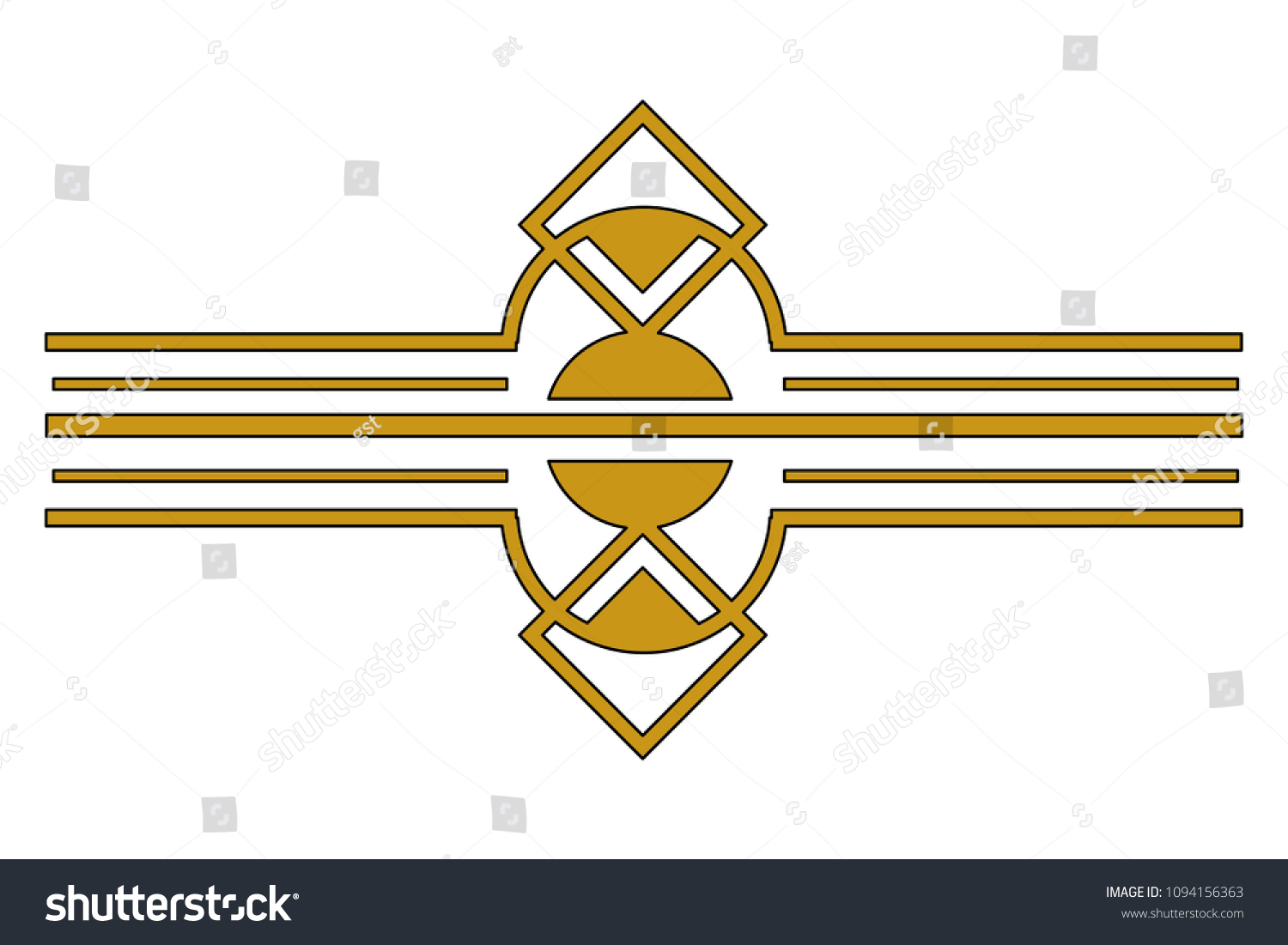 Victorian Line Border Style Stock Vector (Royalty Free) 1094156363