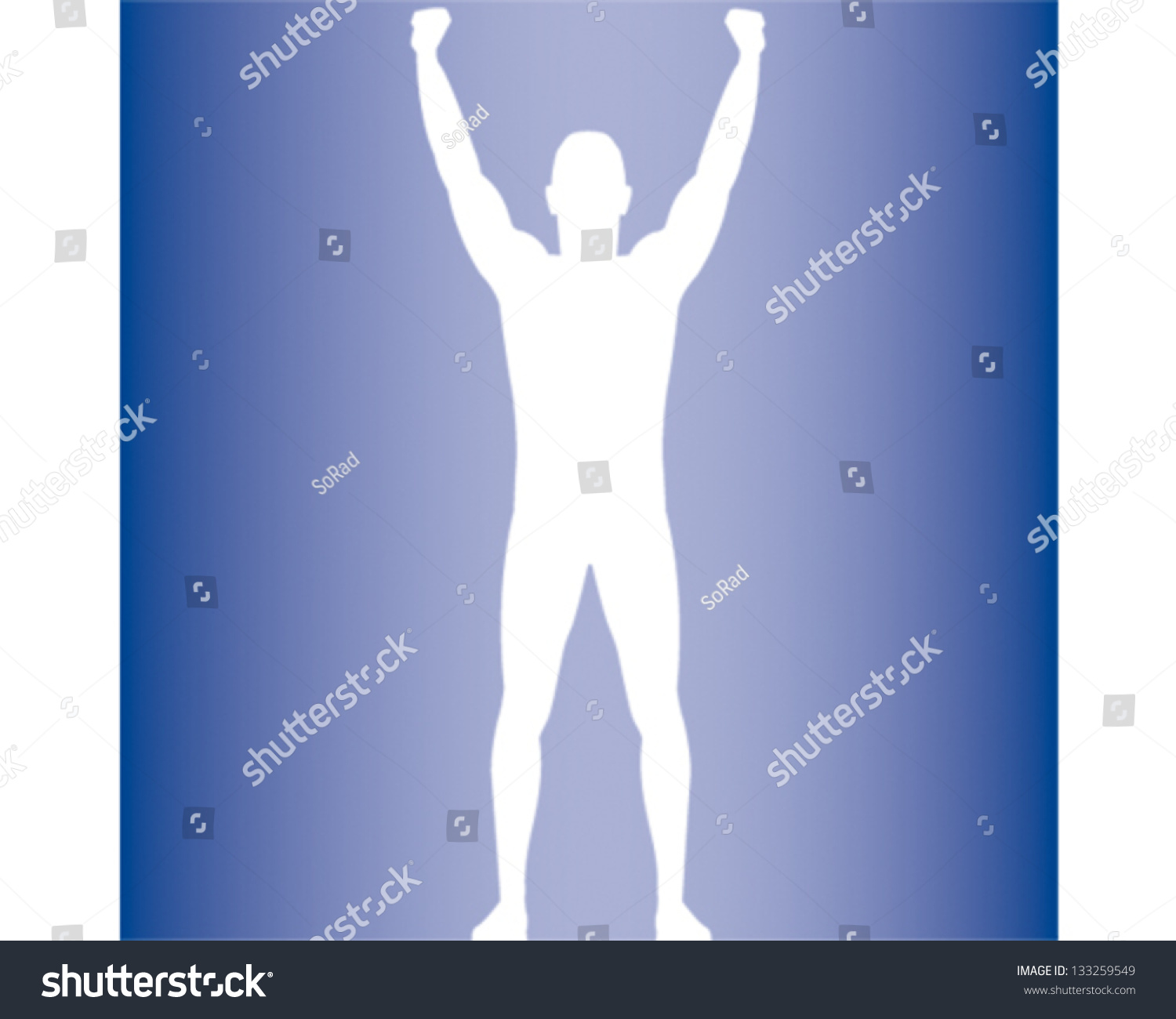 Victorious Man Stock Vector (Royalty Free) 133259549