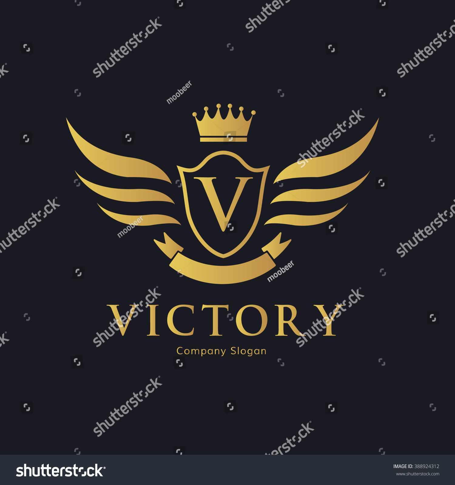 Victory Logocrest Logovector Logo Template: เวกเตอร์สต็อก (ปลอดค่า ...