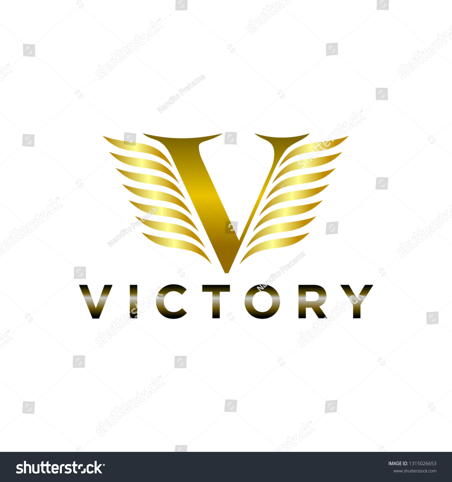 Victory Logo Design Stock Vector (Royalty Free) 1315026653