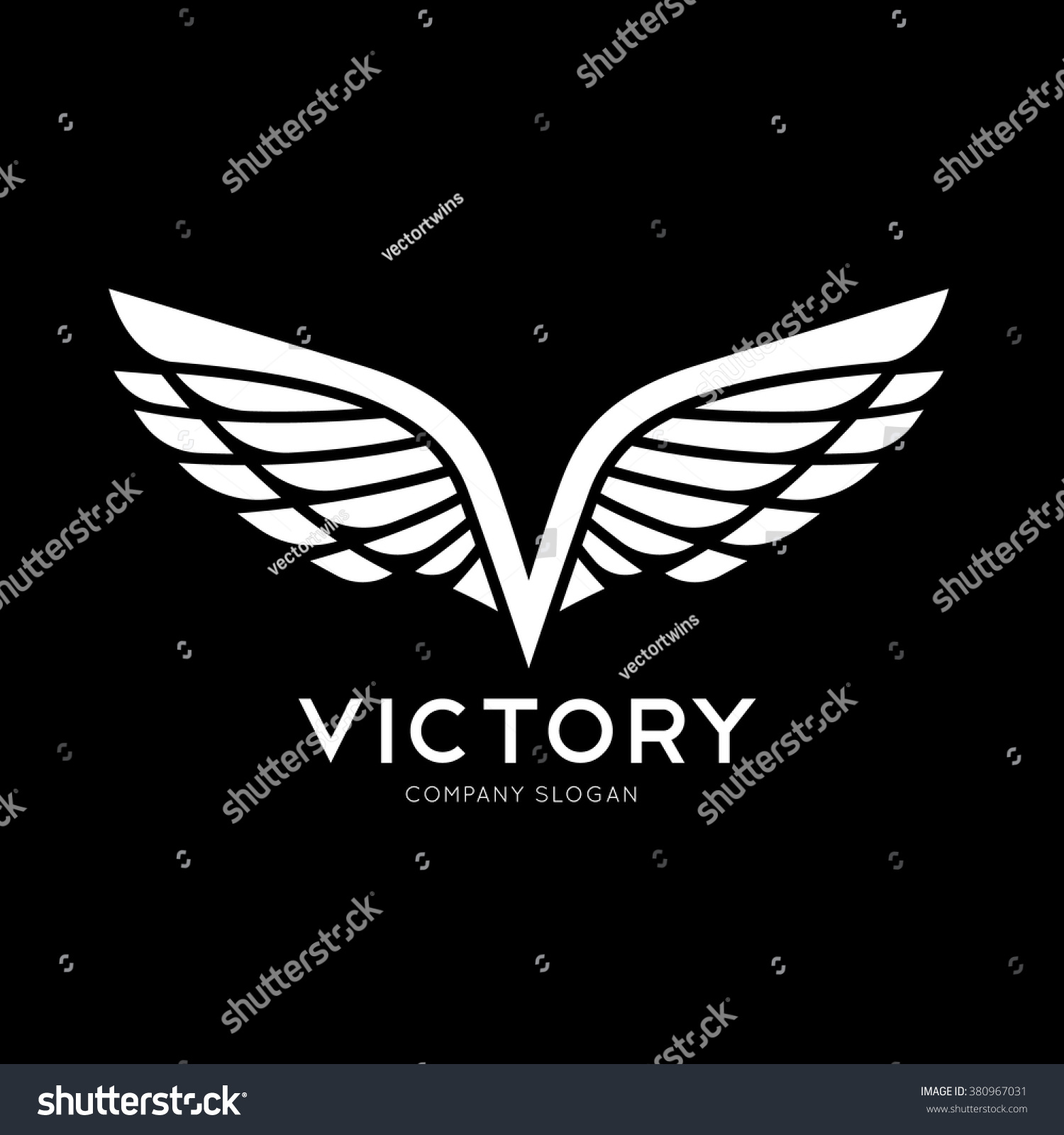 Victory Logo Template: vetor stock (livre de direitos) 380967031 ...