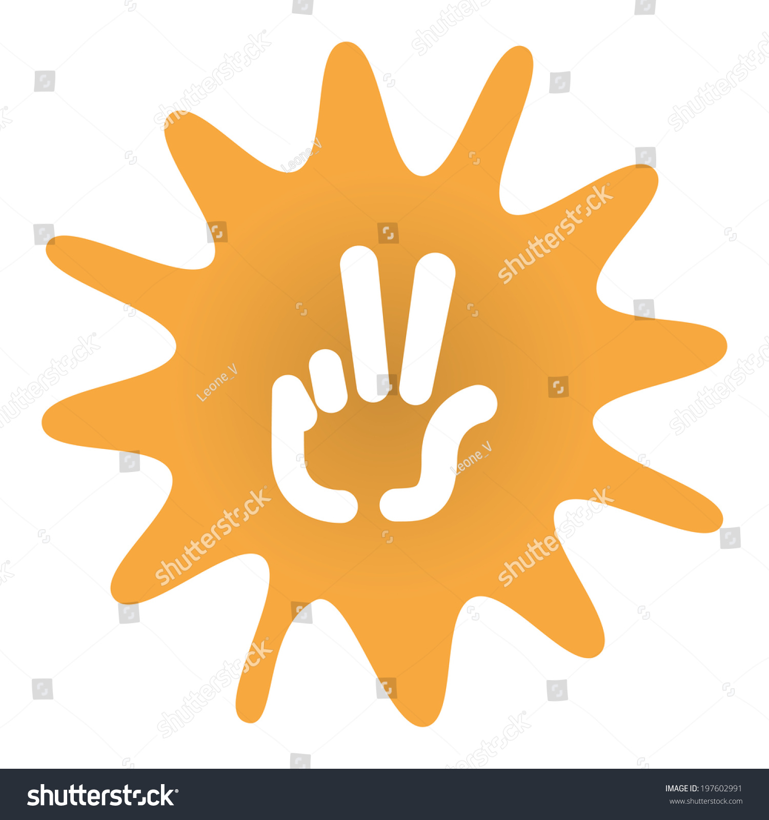 Victory Sign Vector Eps10 Stock Vector (Royalty Free) 197602991