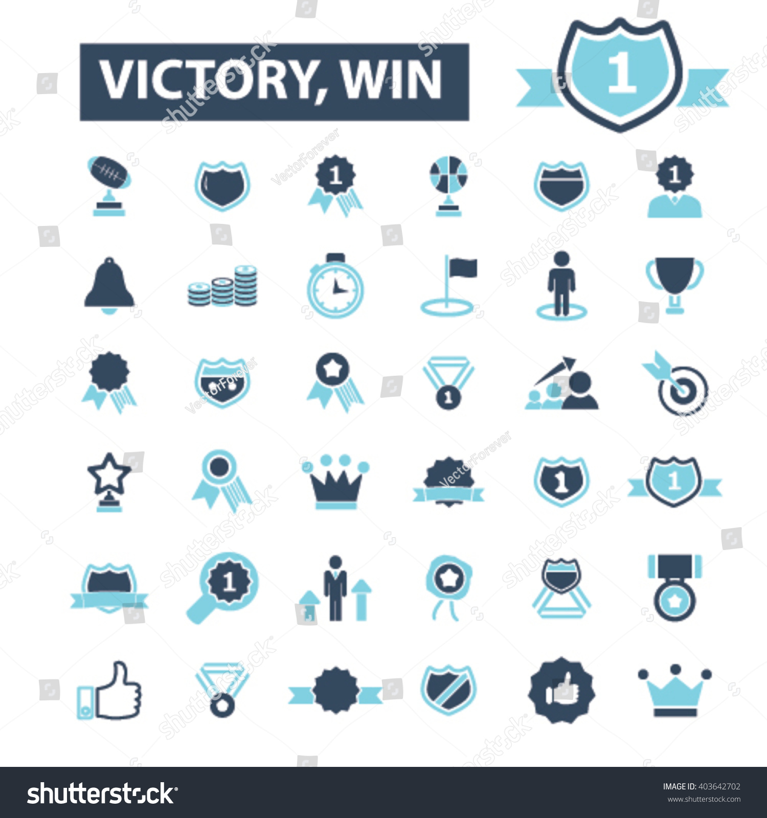 Victory Win Icons Stock Vector (Royalty Free) 403642702 | Shutterstock