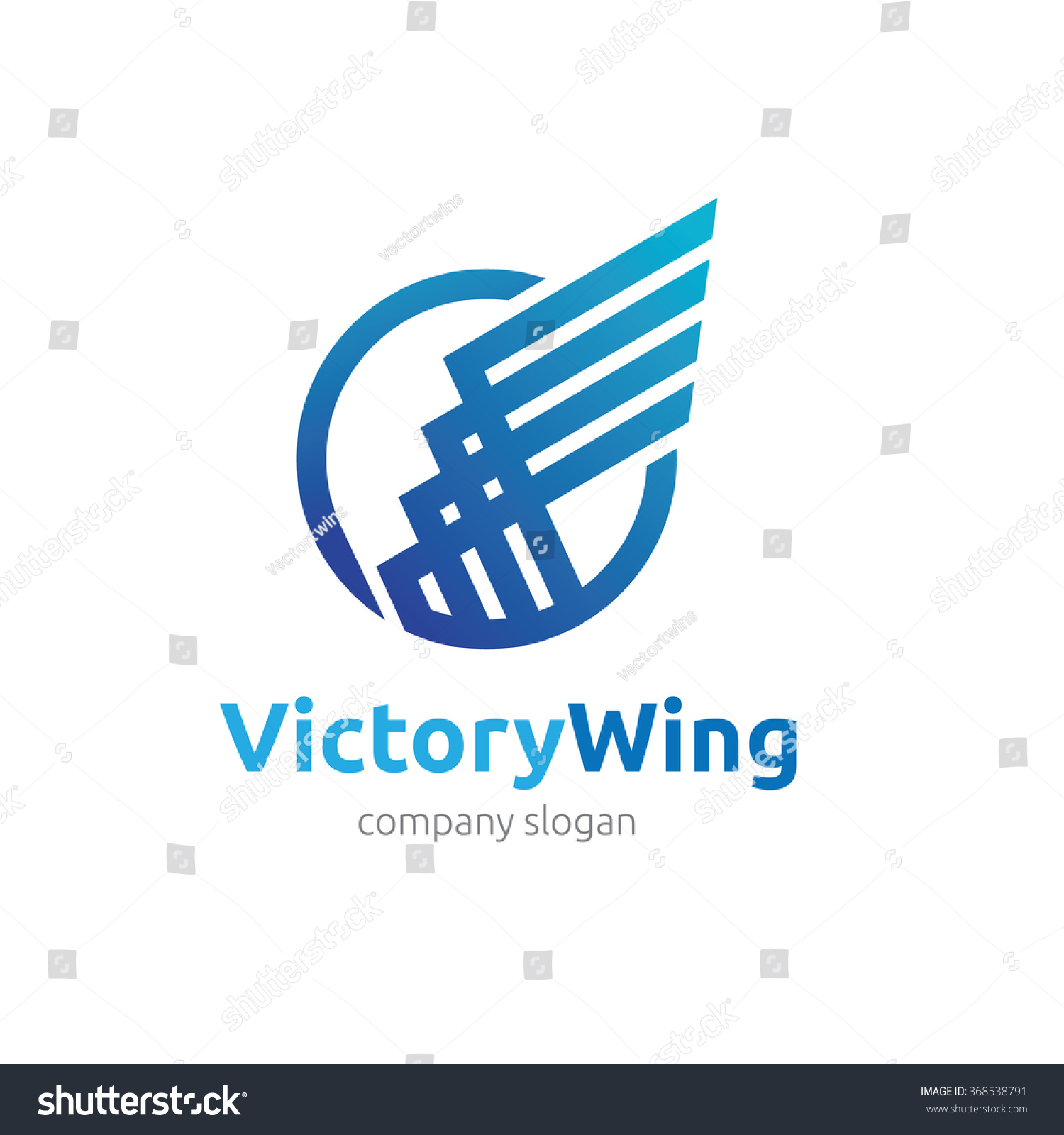 Victory Wing Logovector Logo Template Stock Vector 368538791 - Shutterstock