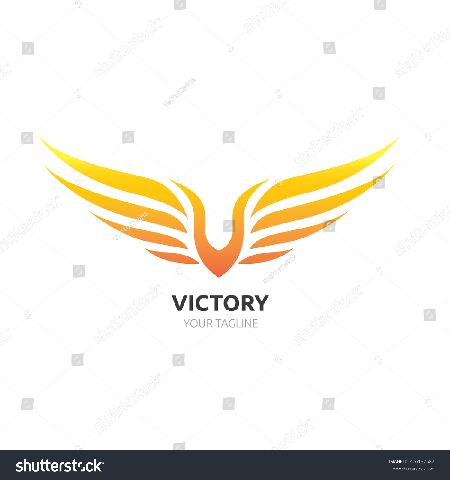 Victory Wings Logo Stock Vector (Royalty Free) 476197582