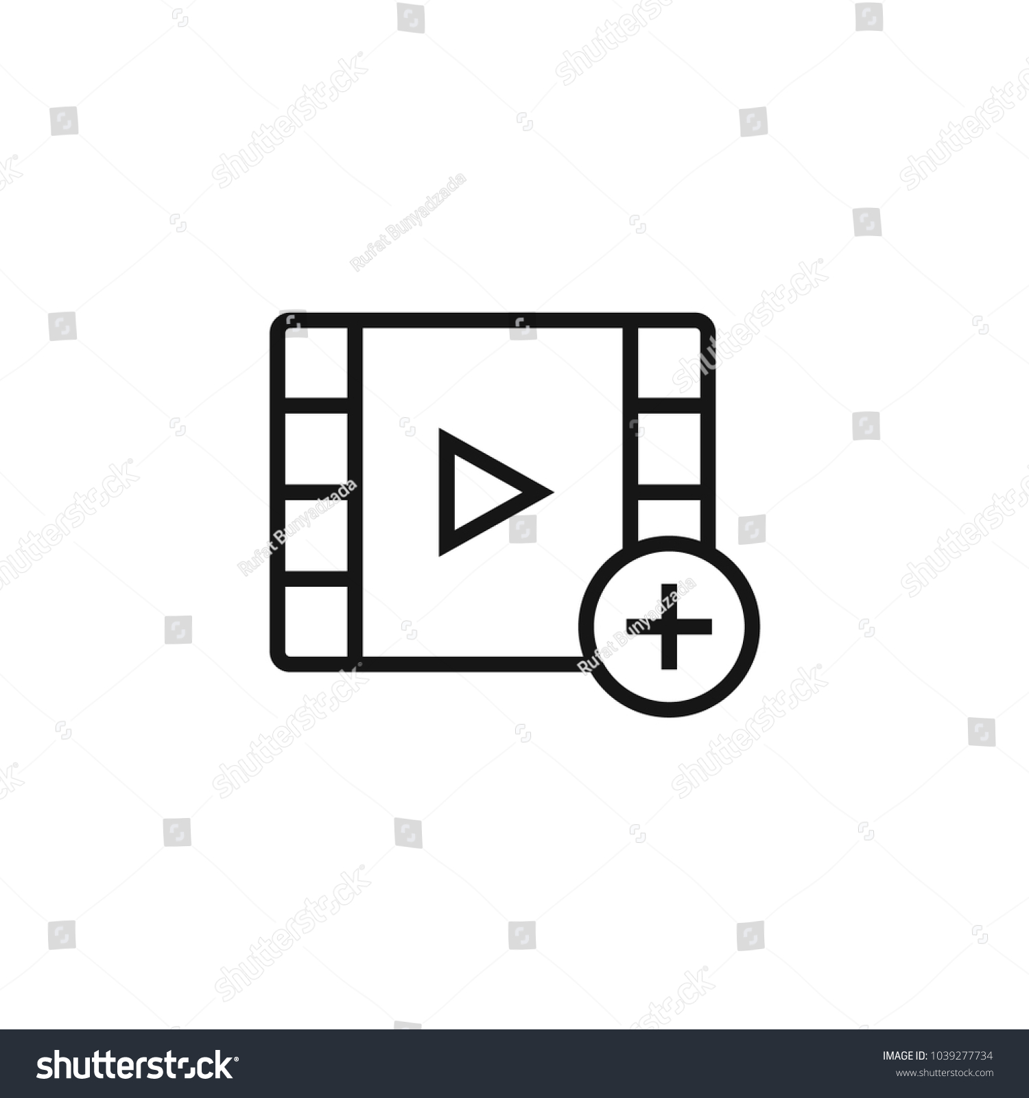 Video Add Icon Stock Vector (Royalty Free) 1039277734