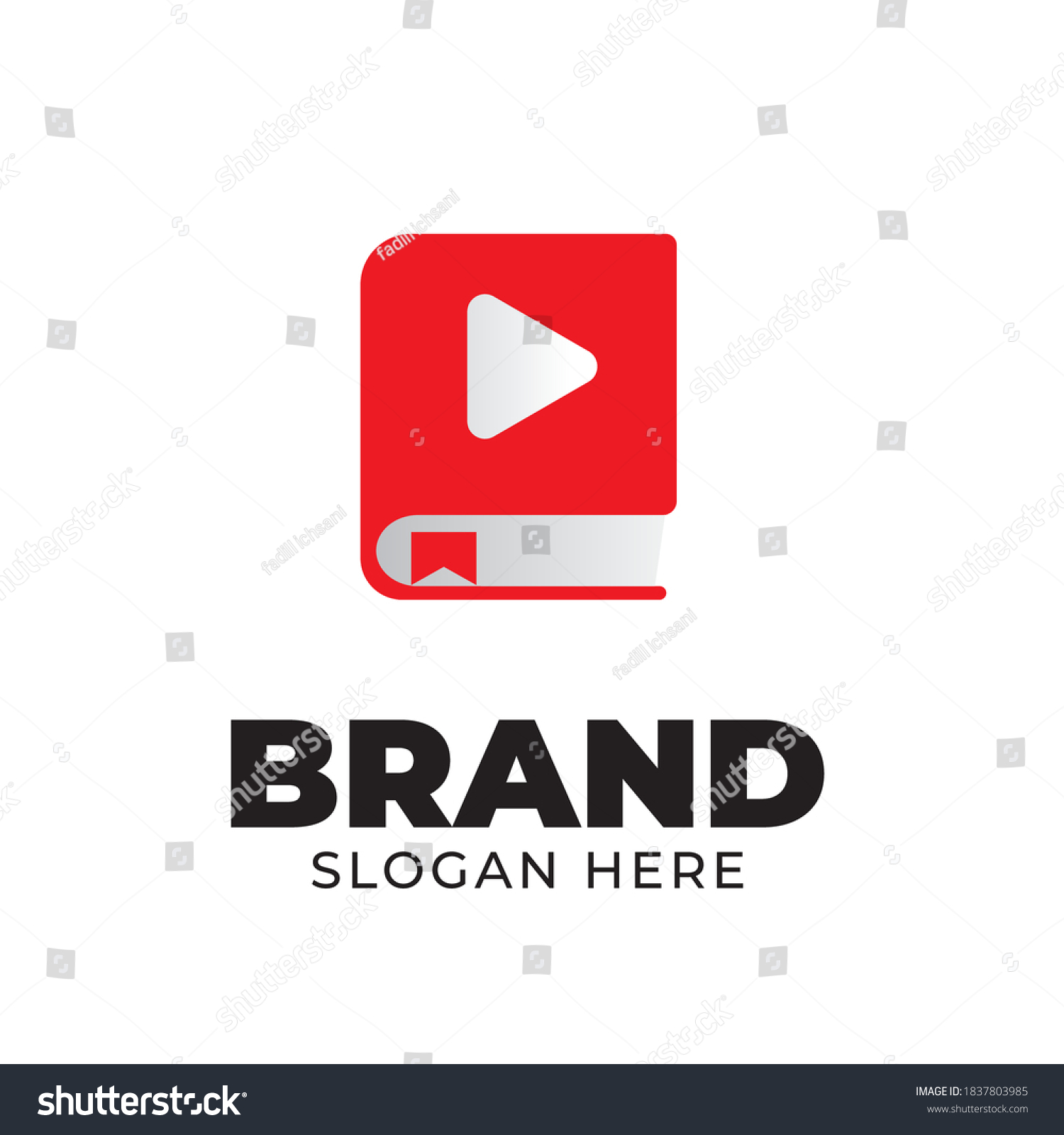 Video Book Logo Design Template Stock Vector (Royalty Free) 1837803985 ...