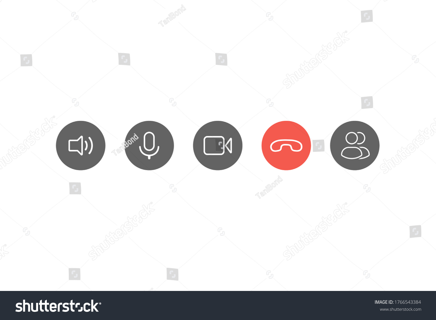 Video Call Icon Set Simple Design Stock Vector (Royalty Free ...