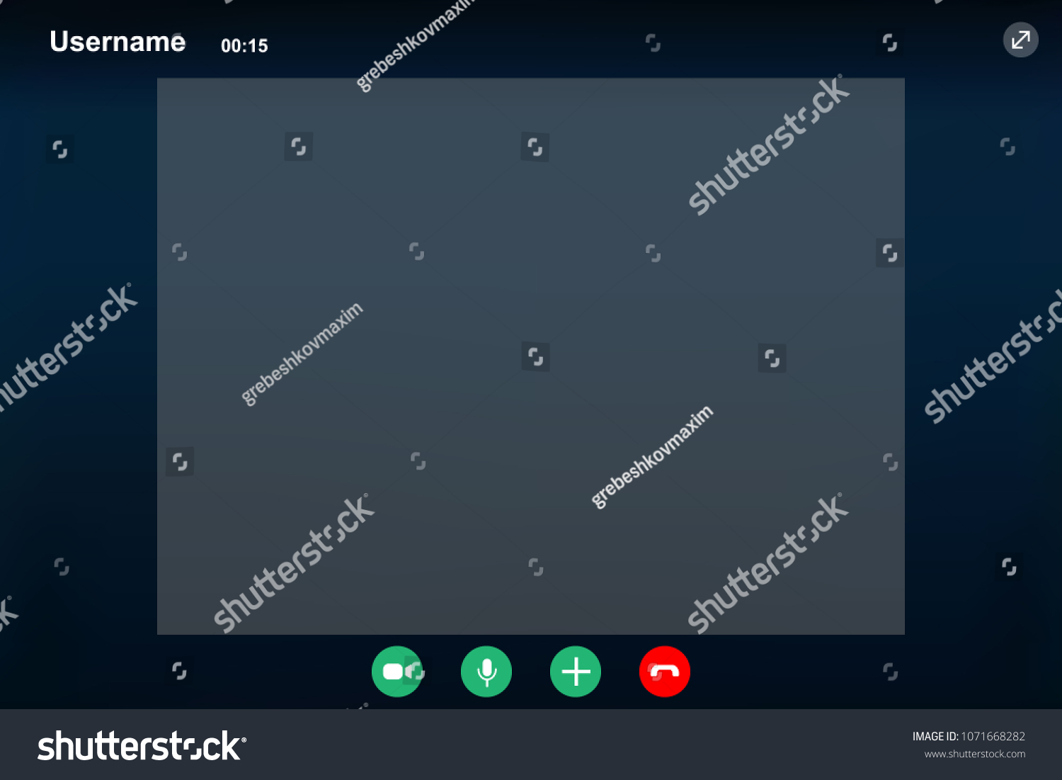 Video Call Screen Template Vector Illustration: Vector có sẵn (miễn phí ...