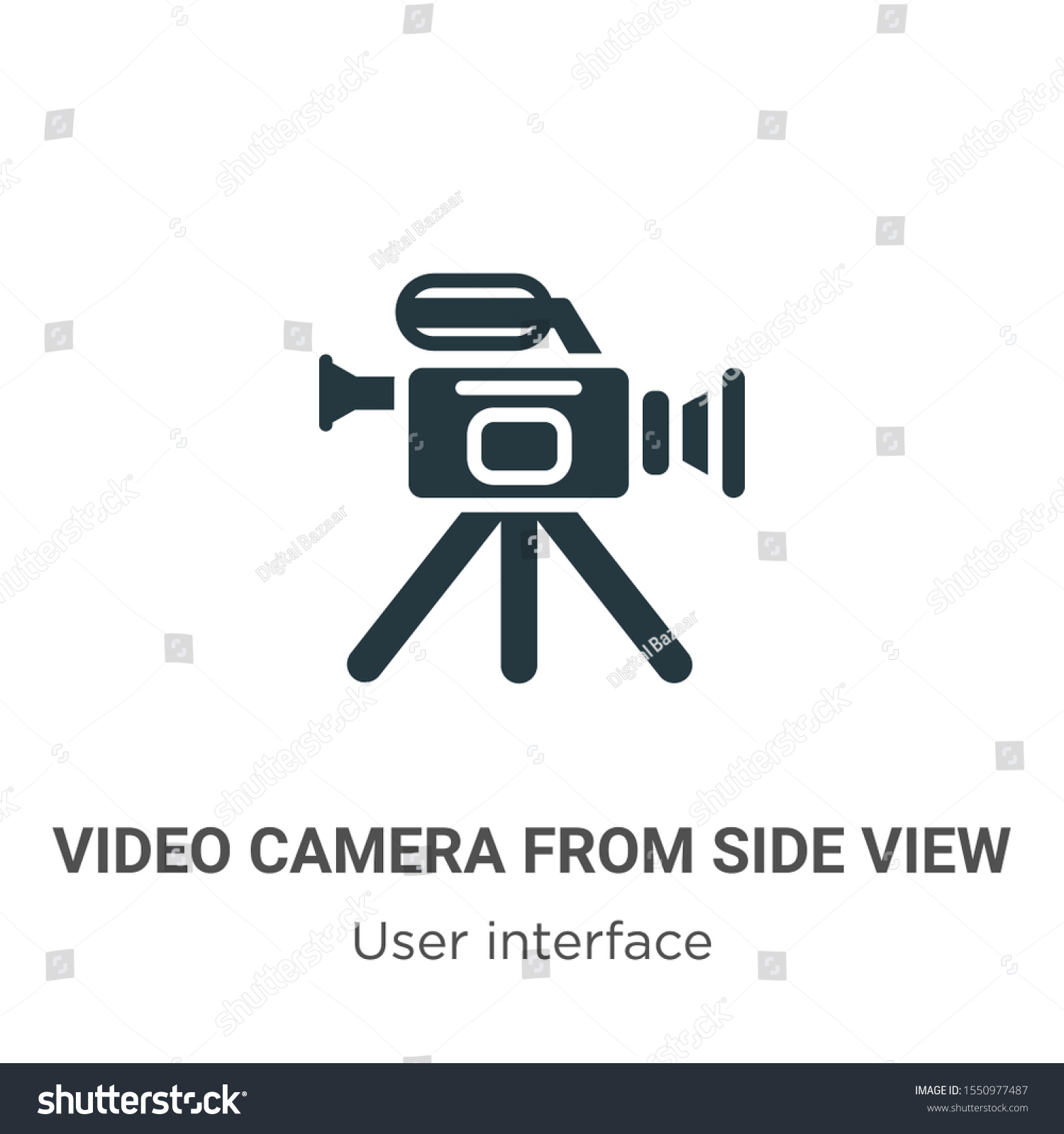 Video Camera Side View Vector Icon Stock Vector (Royalty Free) 1550977487