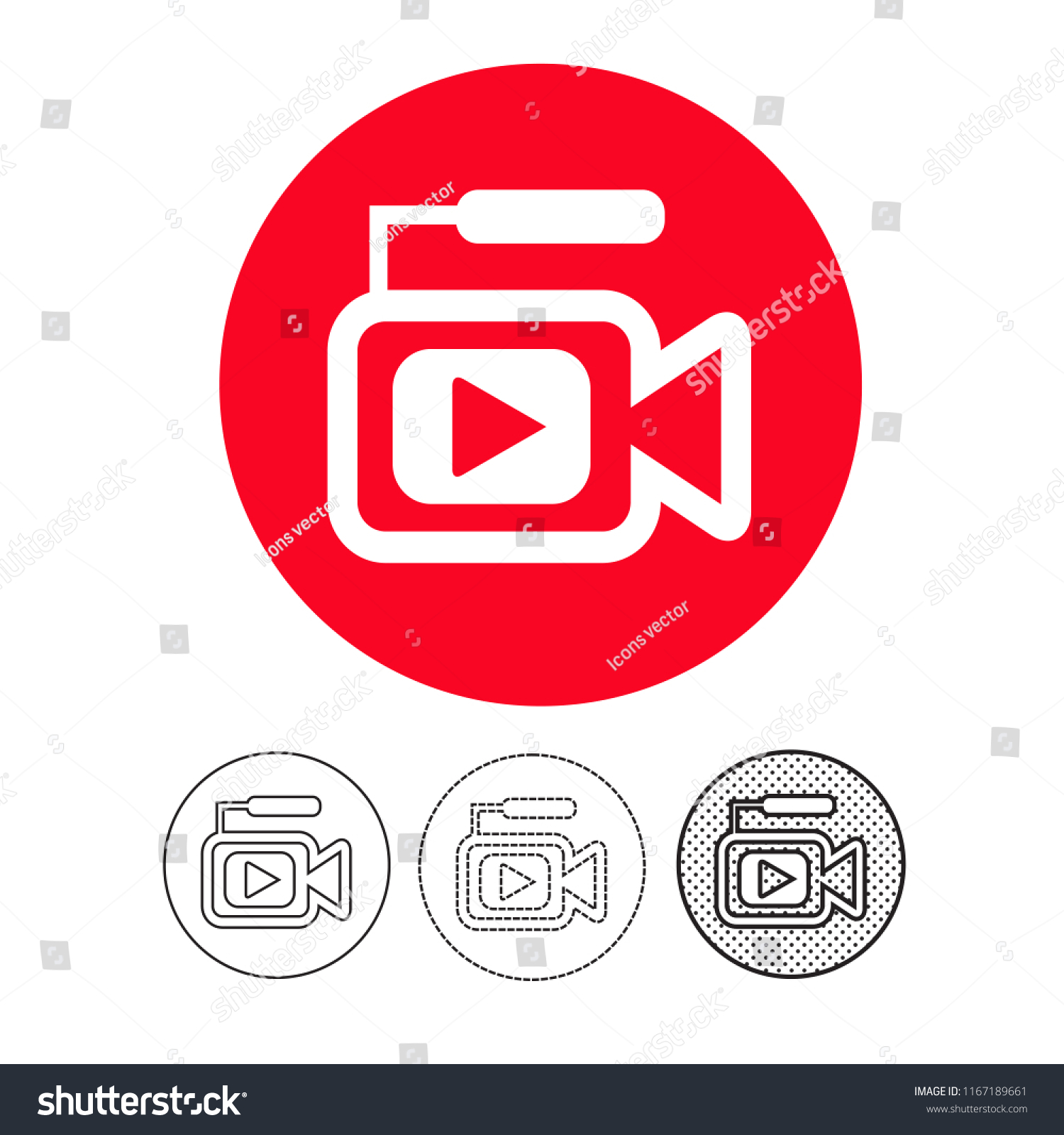 Video Camera Icon Stock Vector (Royalty Free) 1167189661 | Shutterstock