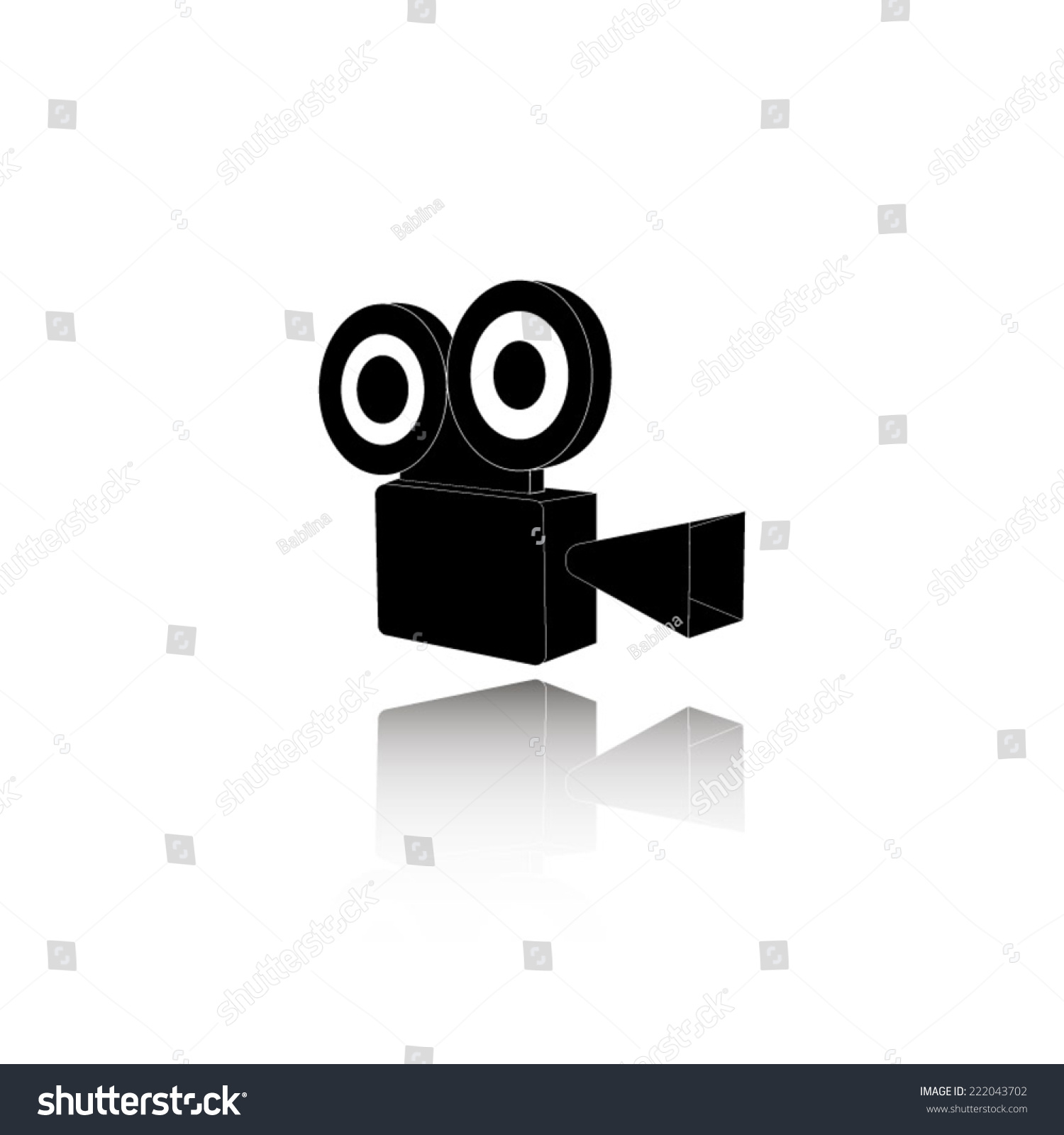 Video Camera Icon Black Vector Illustration 스톡 벡터(로열티 프리) 222043702 ...