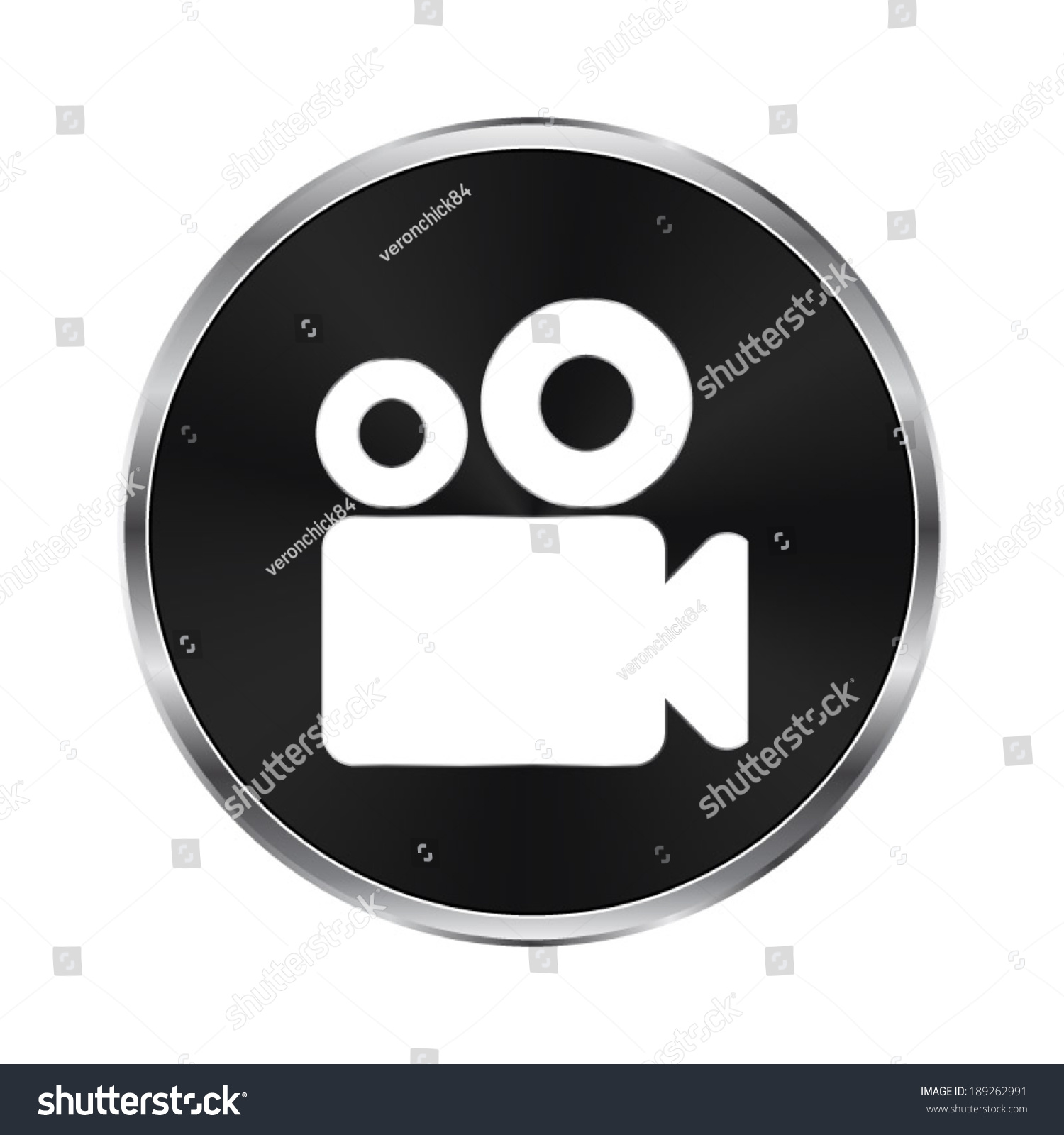 Video Camera Icon Vector Brushed Metal: vector de stock (libre de ...
