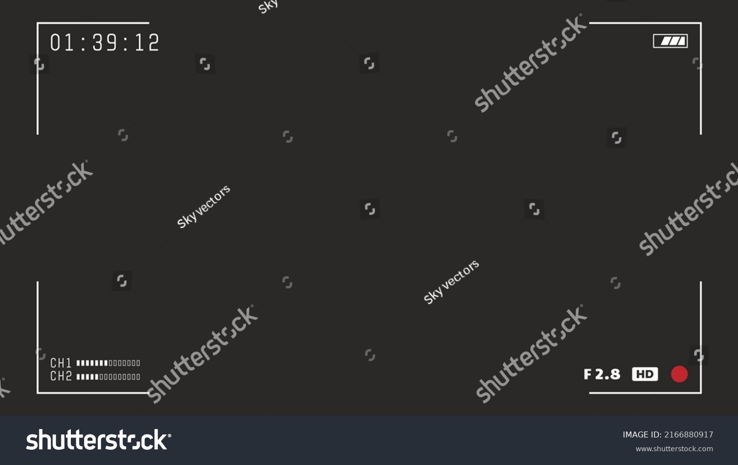Video Camera Viewfinder Overlay Hd Template Stock Vector (Royalty Free ...