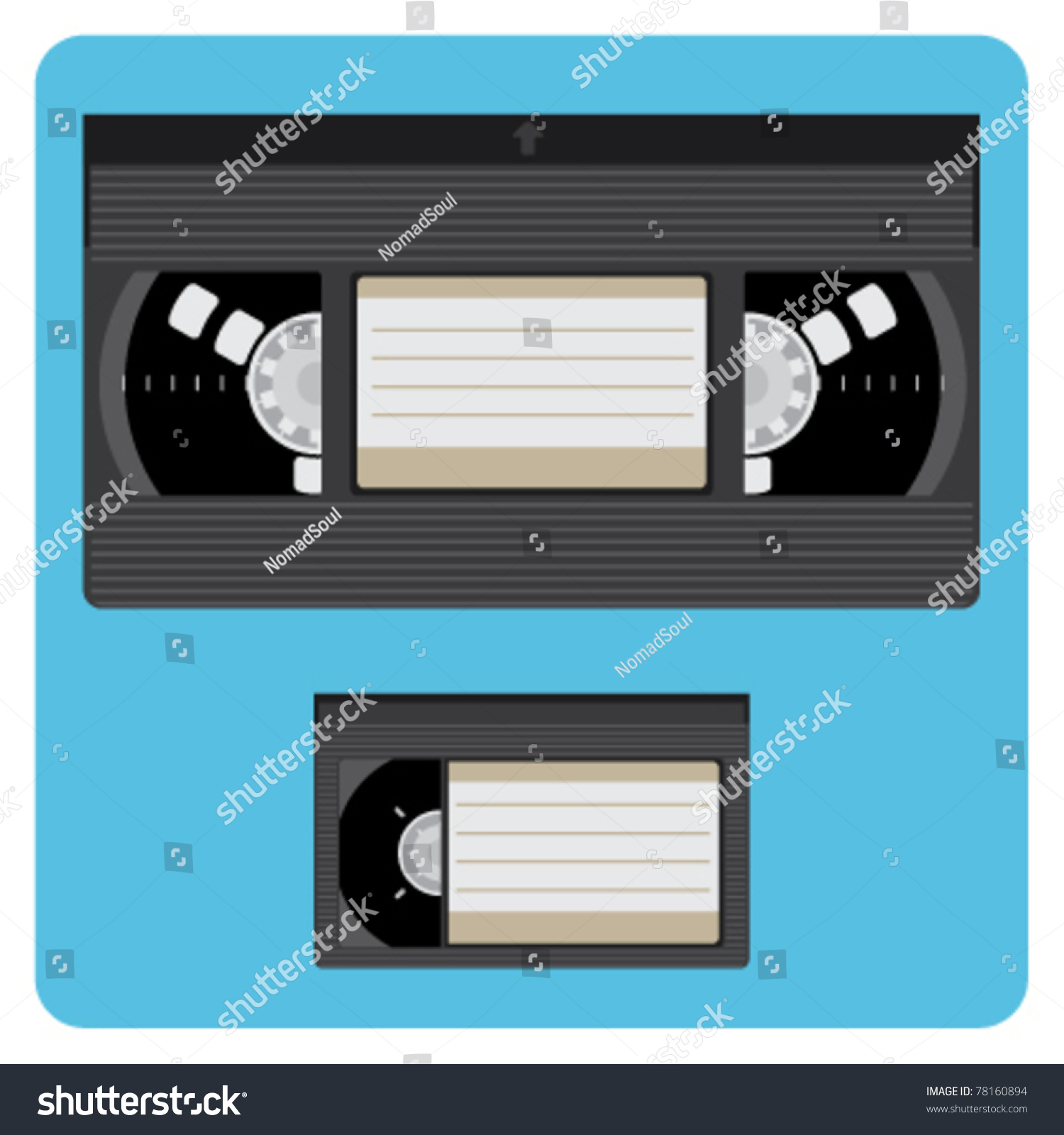 Video Cassette Fully Editable Illustration 库存矢量图（免版税）78160894 ...