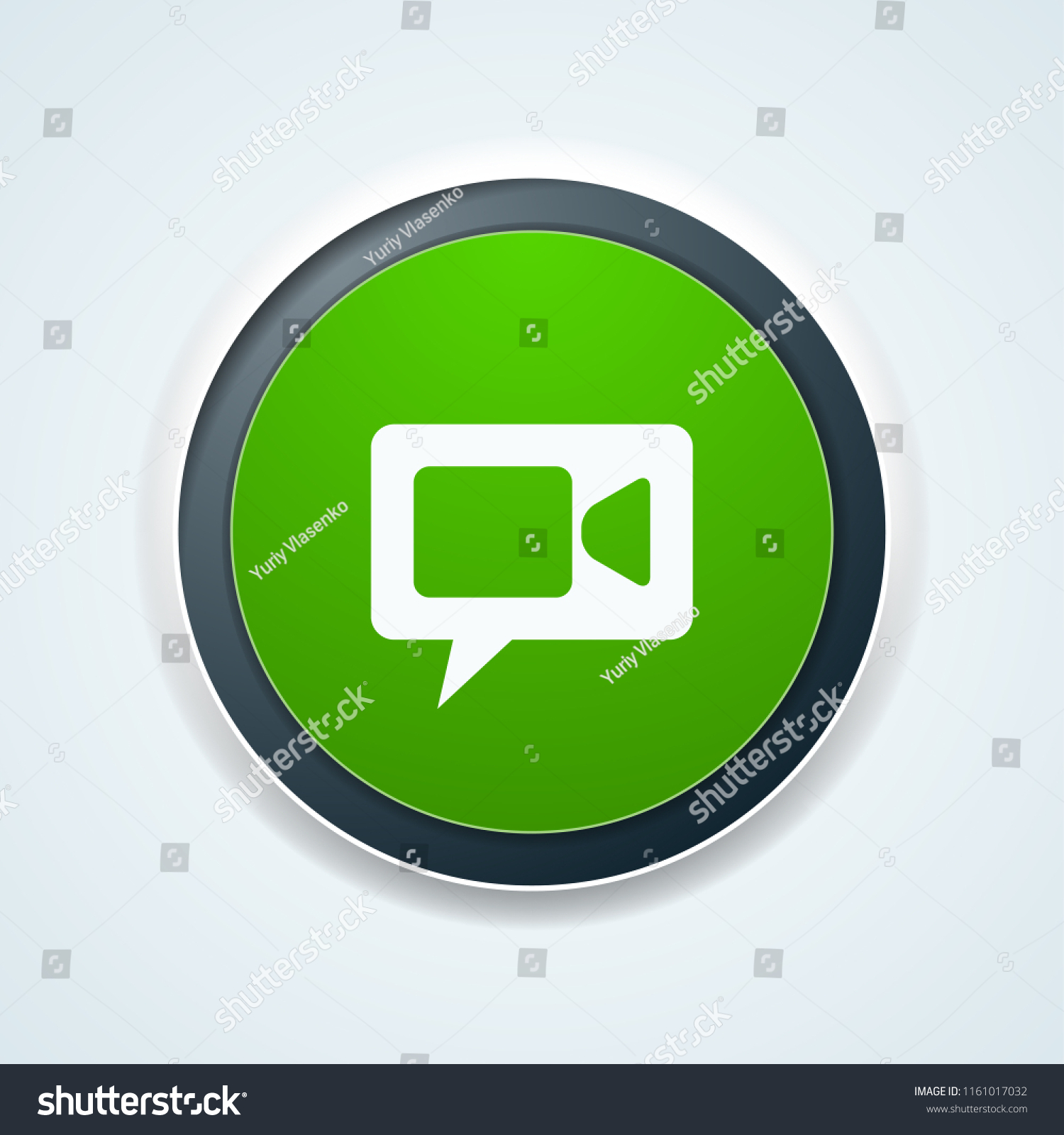 Video Chat Button Illustration Stock Vector (Royalty Free) 1161017032 ...