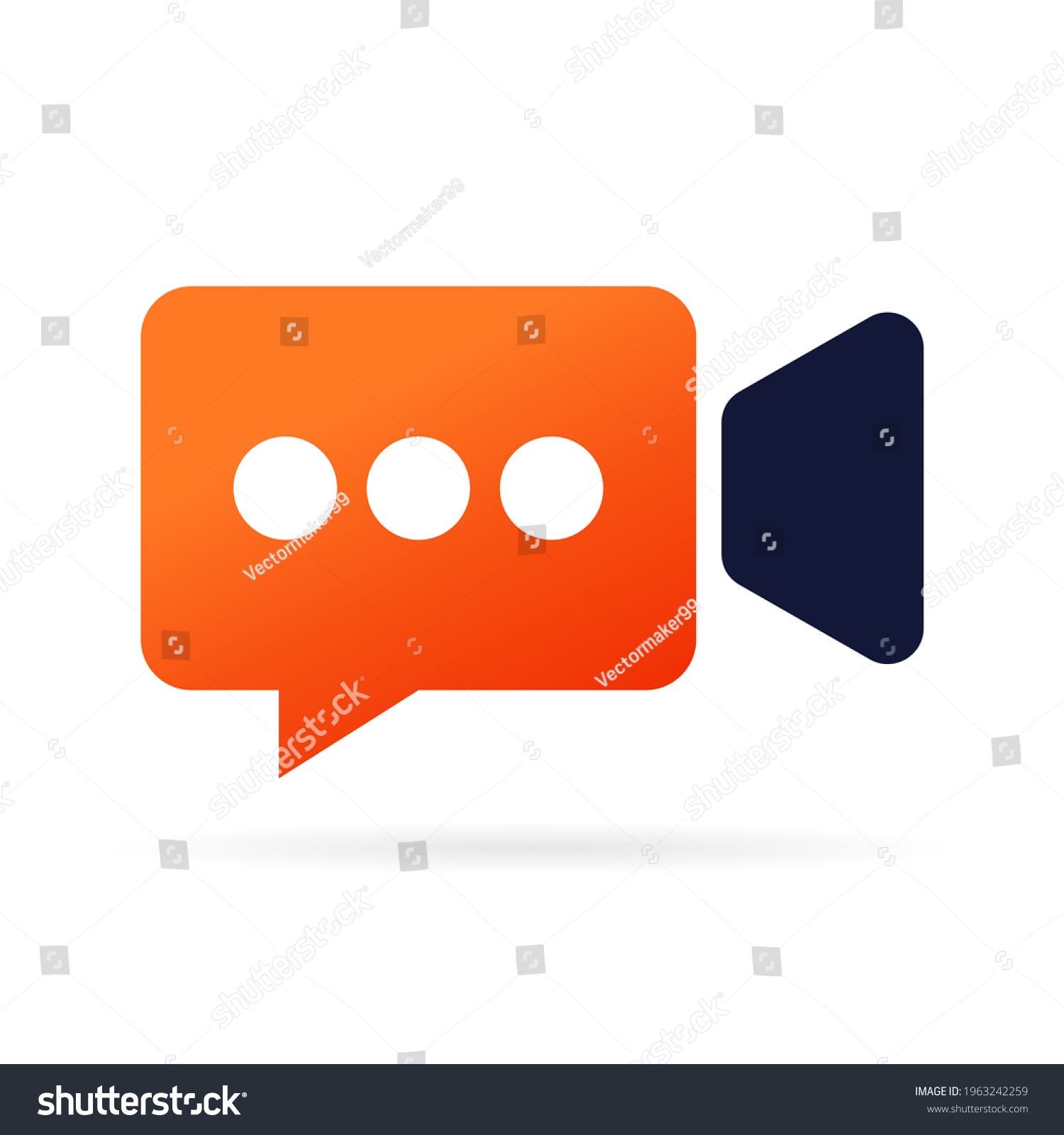 Video Chat Logo Vector Symbol Stock Vector (Royalty Free) 1963242259 ...