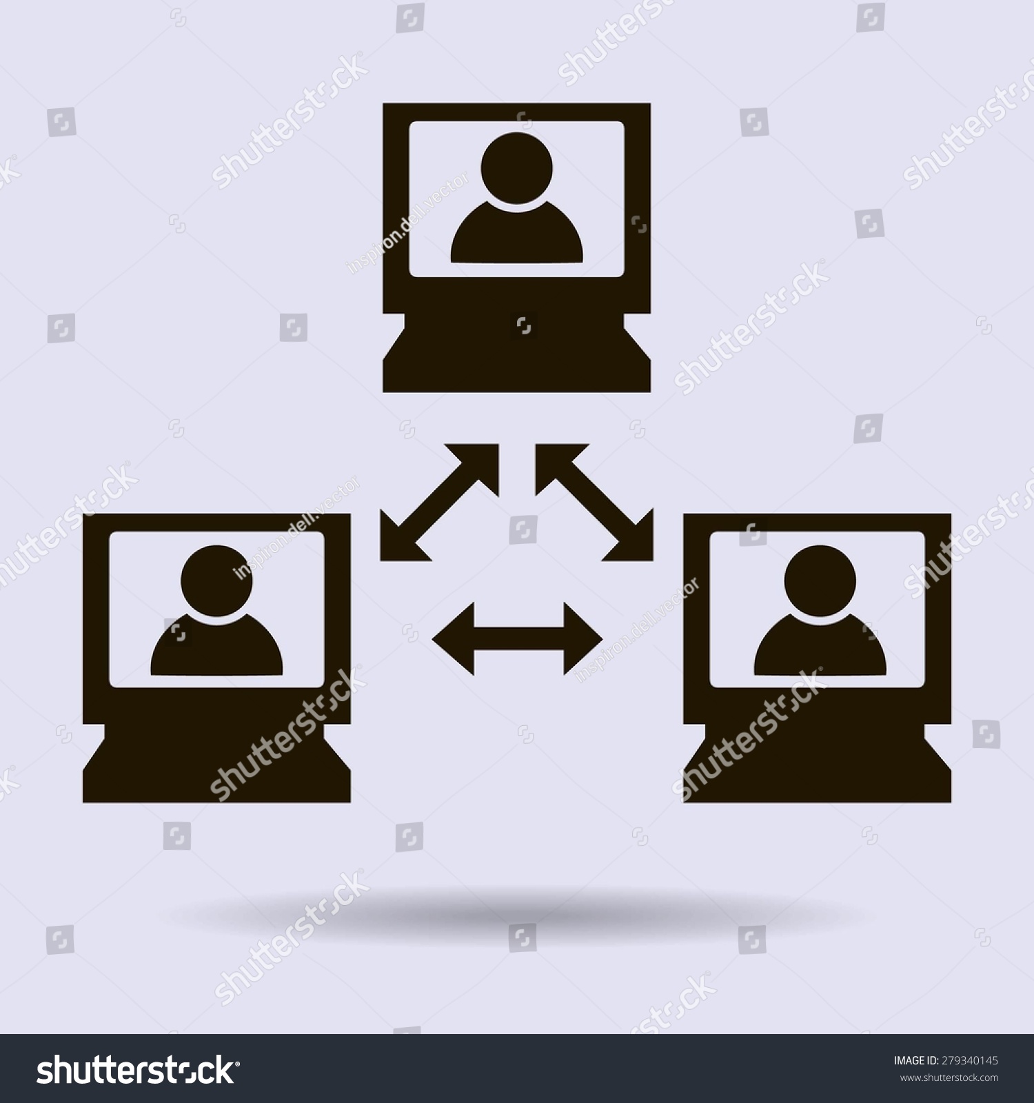 Video Conference Vector Icon Stock Vector (Royalty Free) 279340145 ...