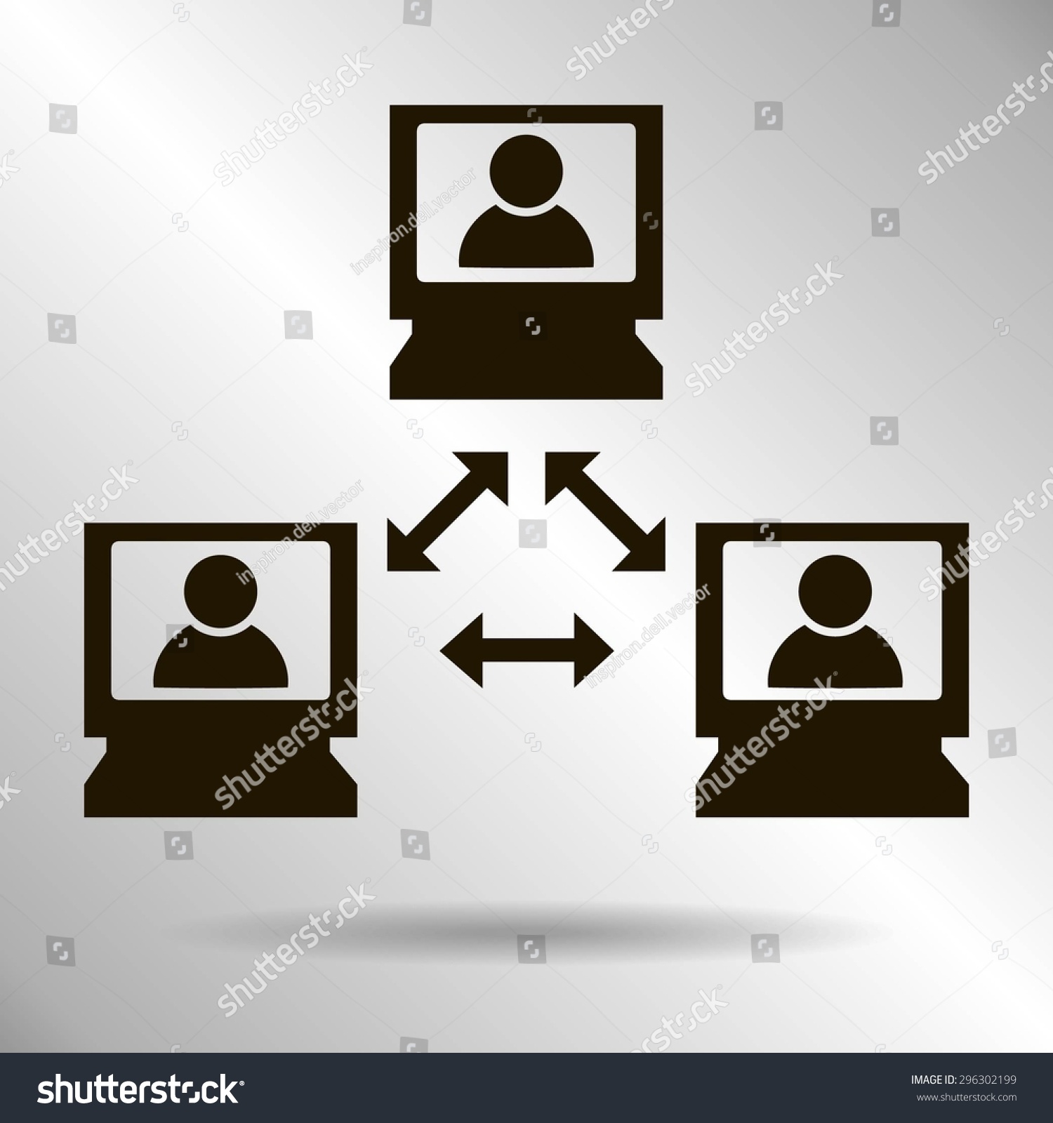Video Conference Vector Icon: vector de stock (libre de regalías) 296302199