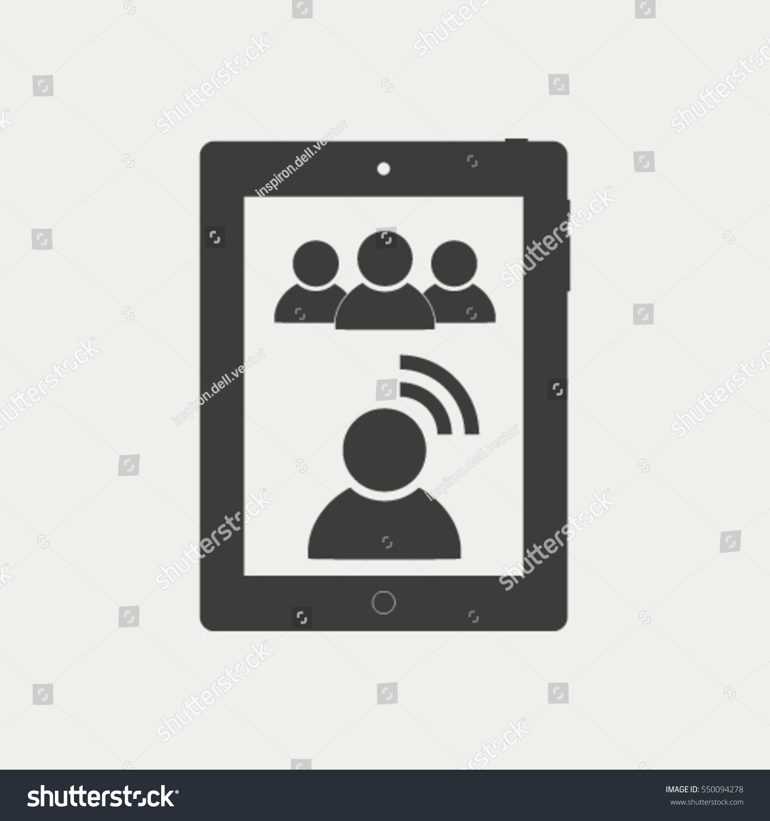 Video Conference Vector Icon Stock Vector (Royalty Free) 550094278