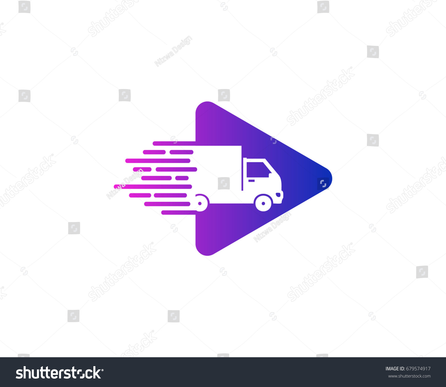 Video Delivery Icon Logo Design Element Stock Vector (Royalty Free ...