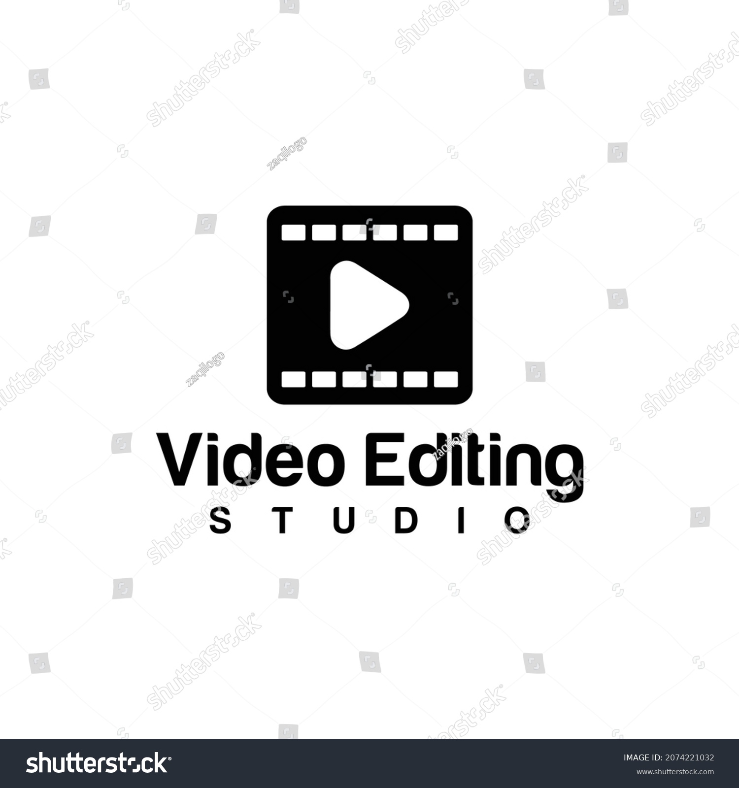 Video Editing Logo Desing Simple: เวกเตอร์สต็อก (ปลอดค่าลิขสิทธิ์ ...