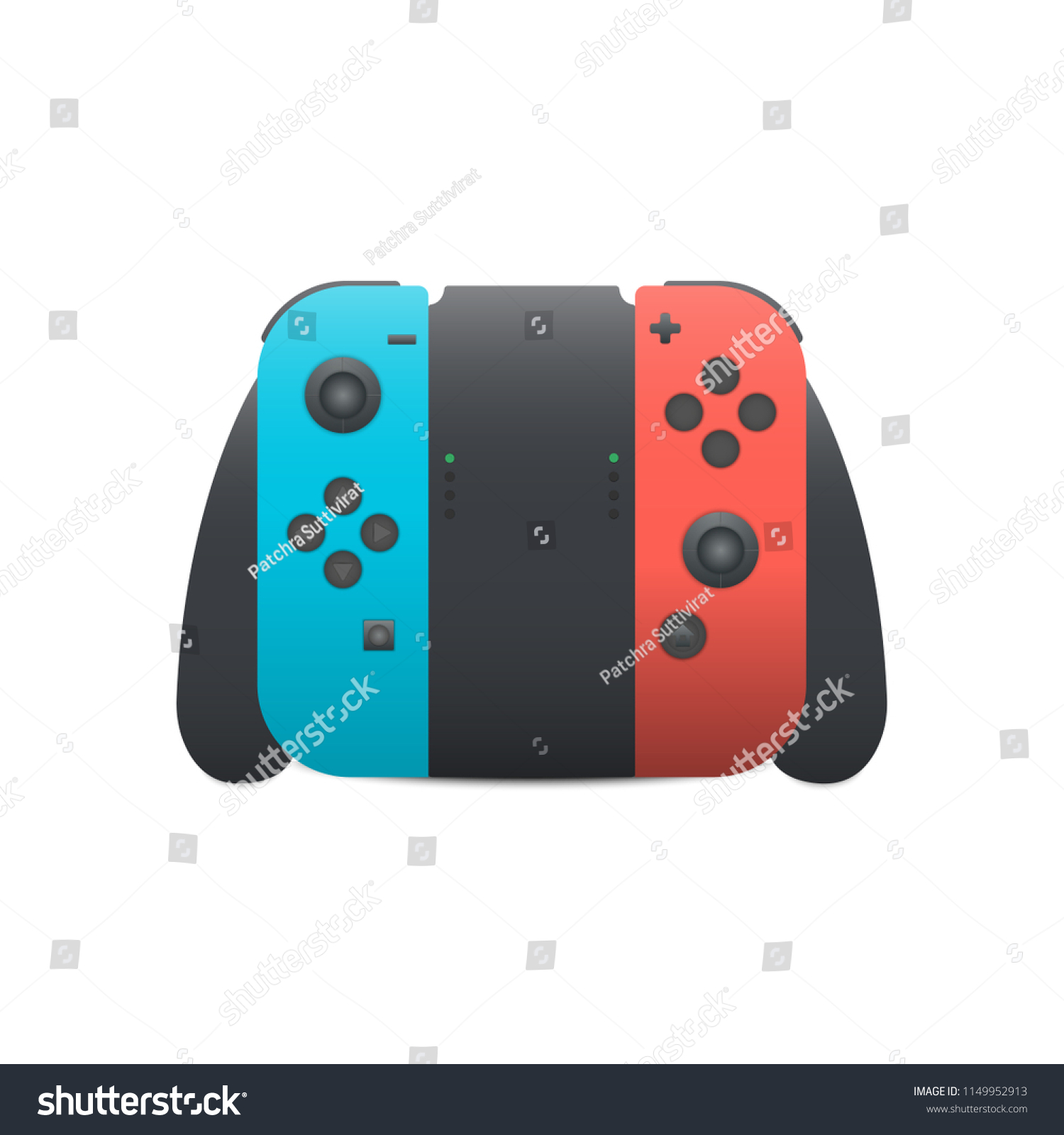 Video Game Console Gamepad Vector Illustration: vetor stock (livre de ...