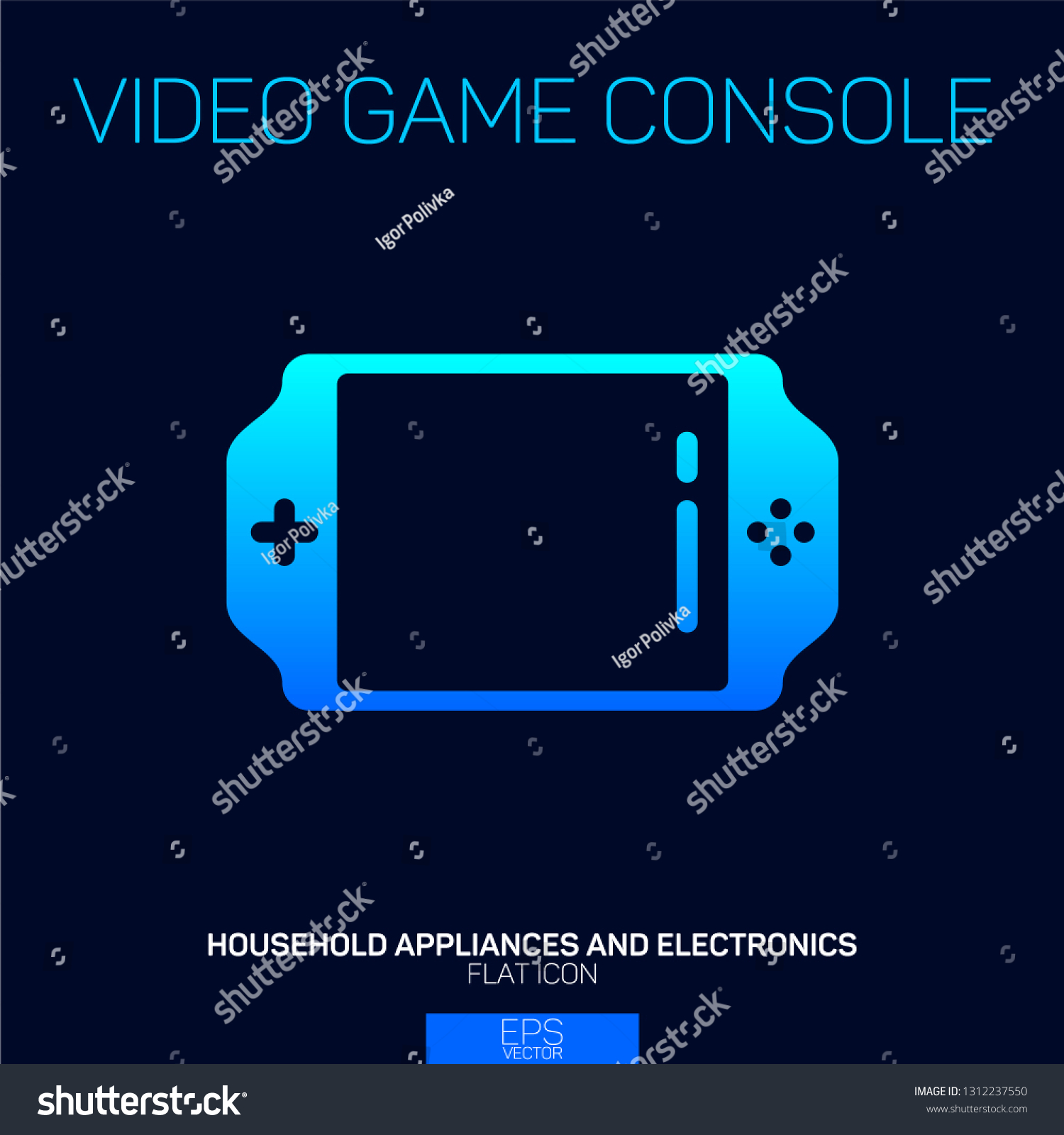 Video Game Console Gradient Icon Stock Vector (Royalty Free) 1312237550 ...