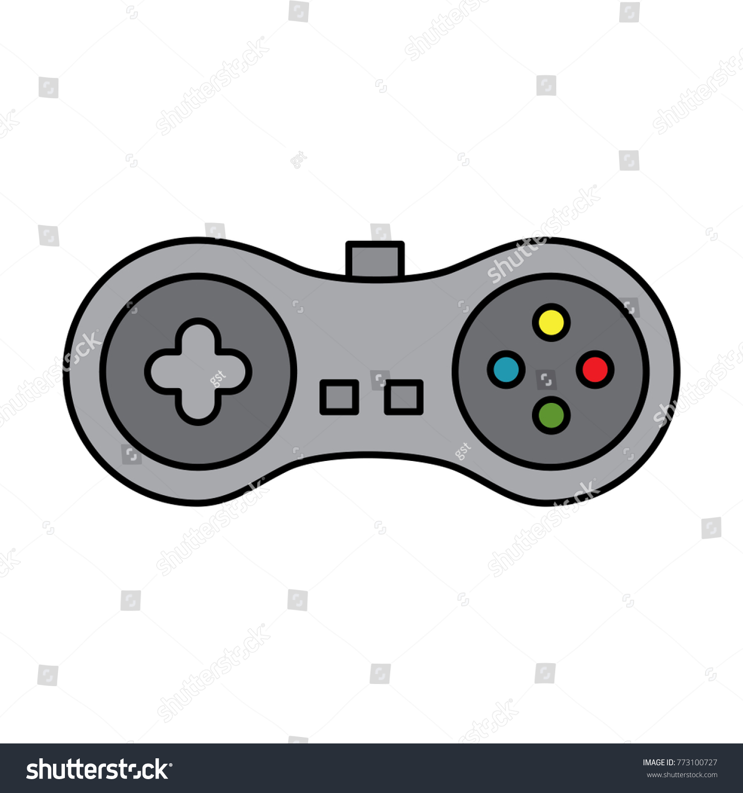 Video Game Console Joystick Control Buttons Stock Vector (Royalty Free ...