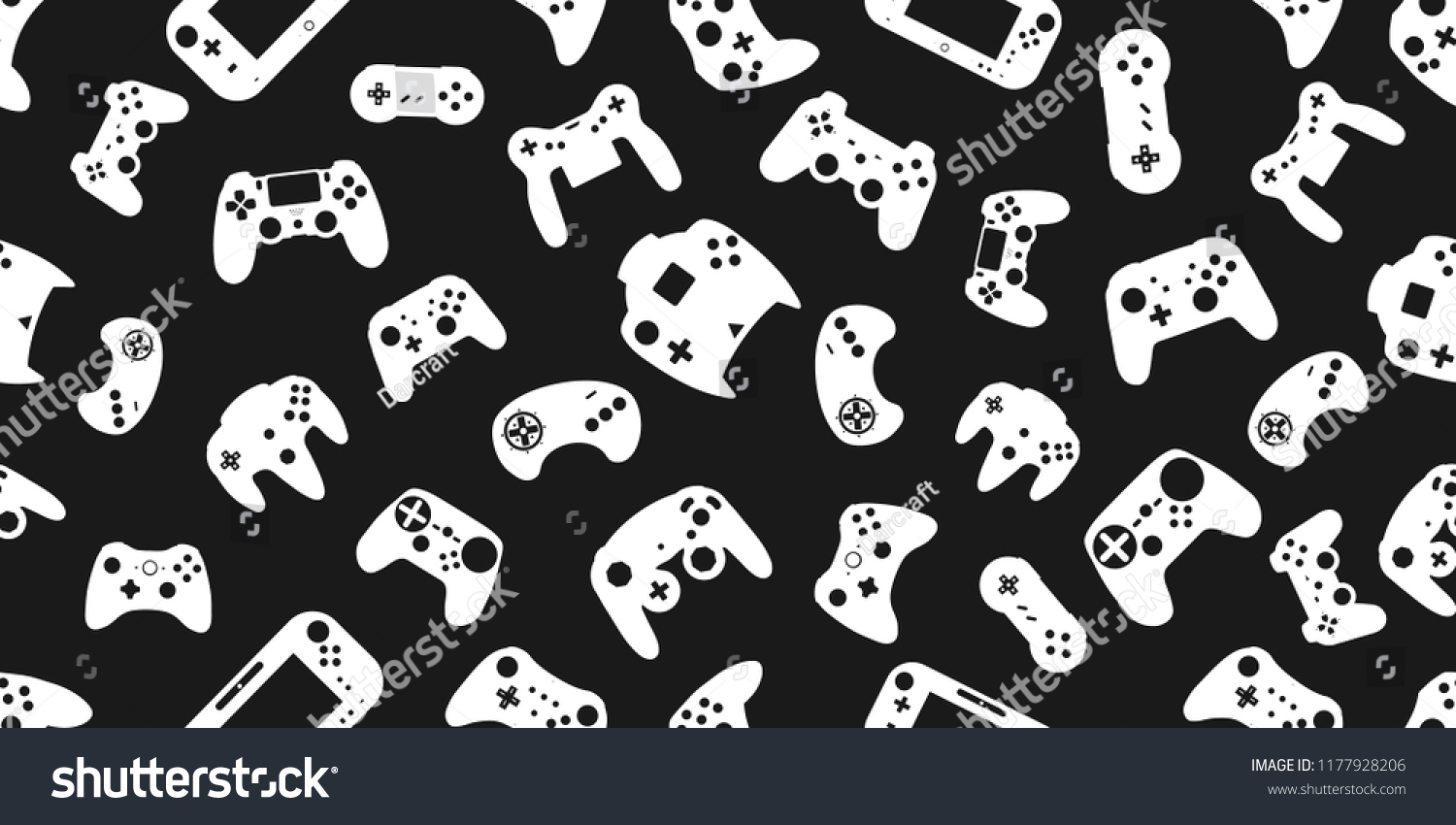 Video Game Controller Background Gadgets Devices Stock Vector (Royalty ...
