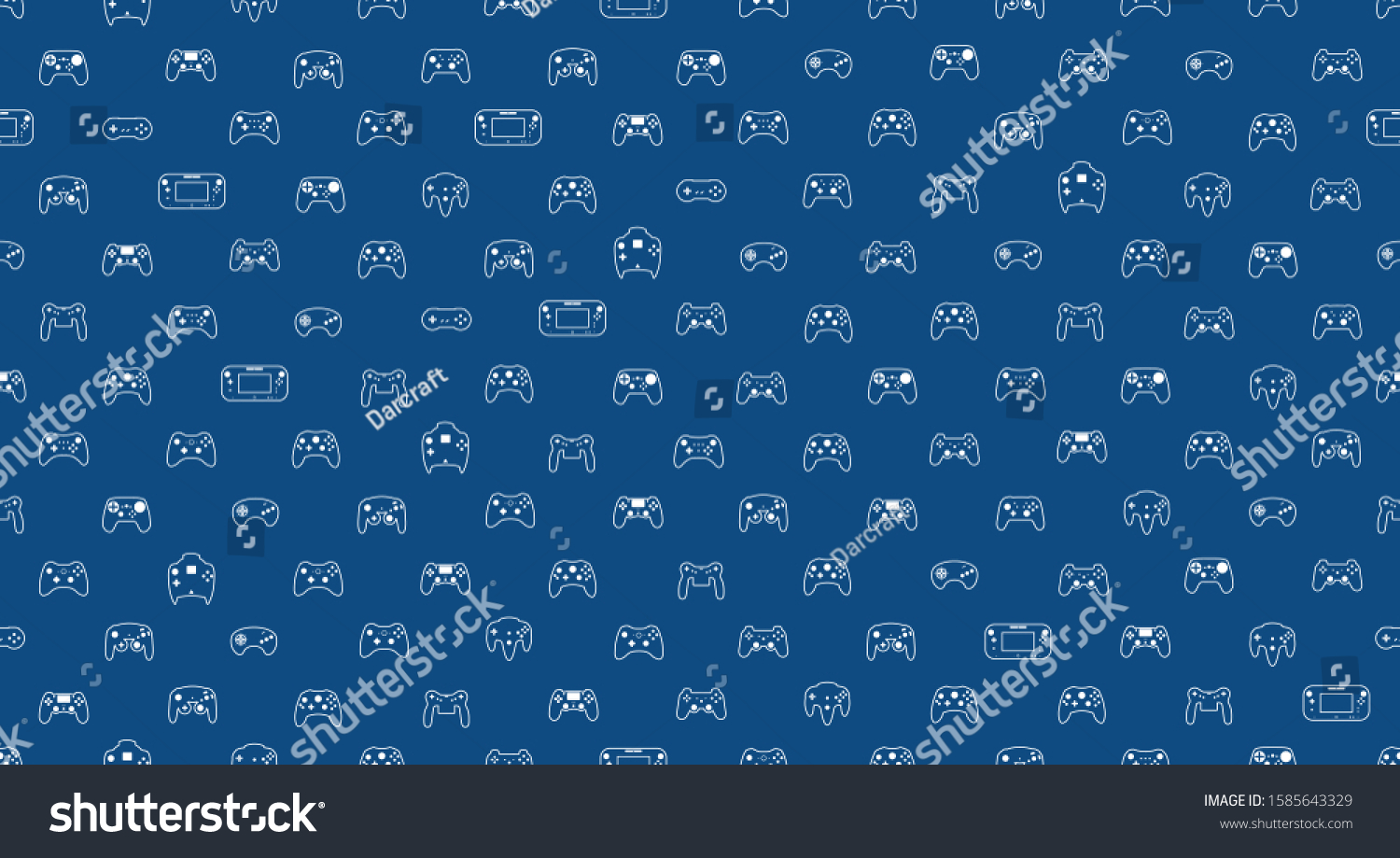 Video Game Controller Background Gadgets Devices 库存矢量图（免版税）1585643329 ...