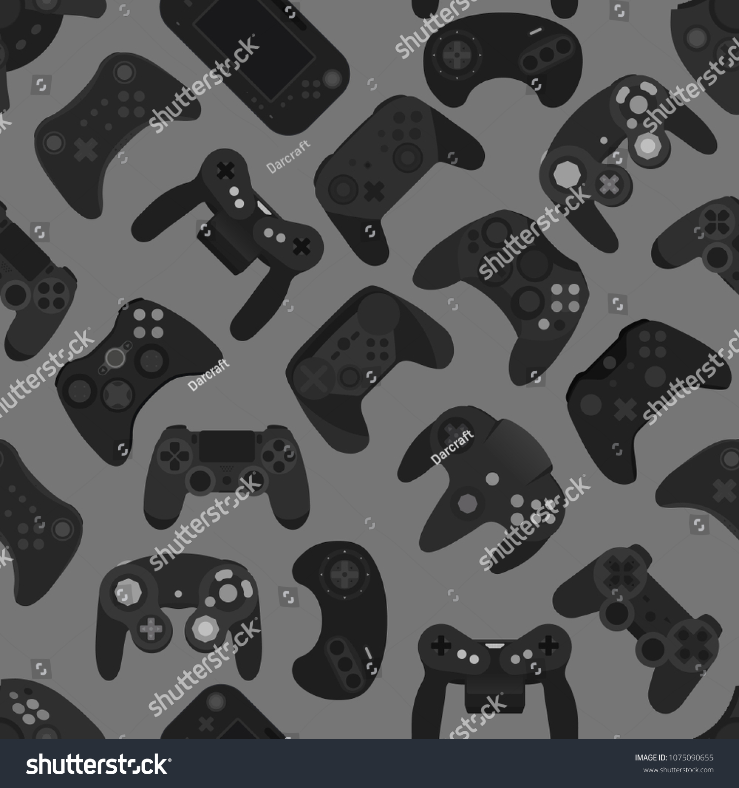 Video Game Controller Background Gadgets Seamless: เวกเตอร์สต็อก (ปลอด ...