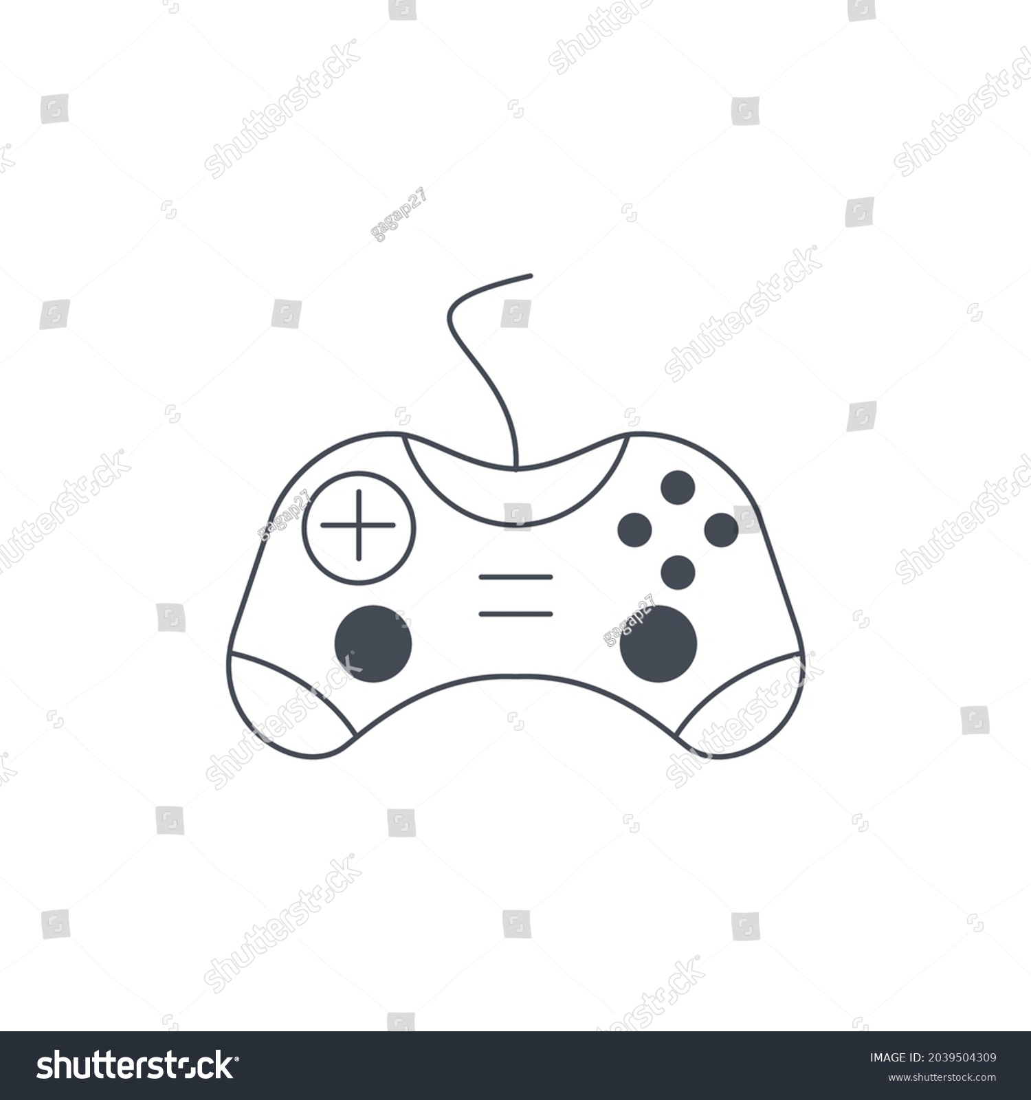 Video Game Controller Icons Symbol Vector Stock Vector (Royalty Free ...