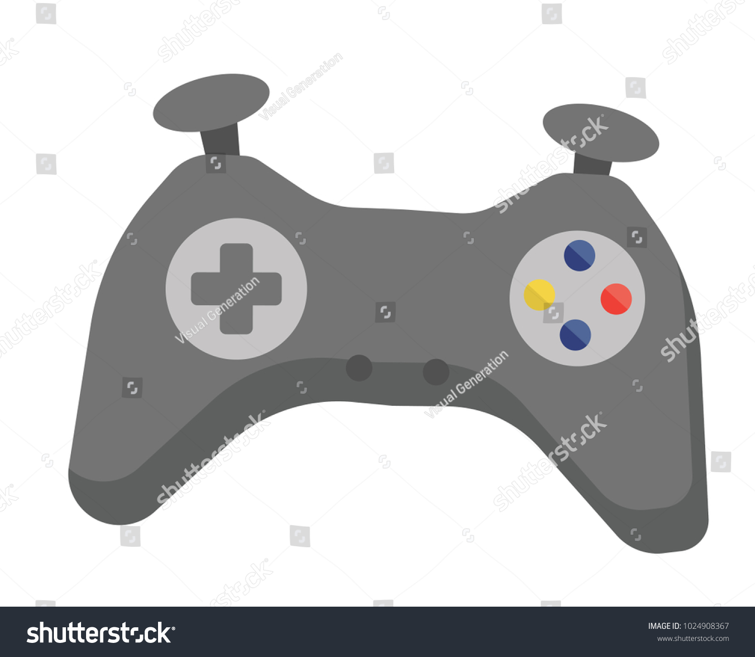 Video Game Controller Vector Cartoon Illustration Stock Vector (Royalty ...