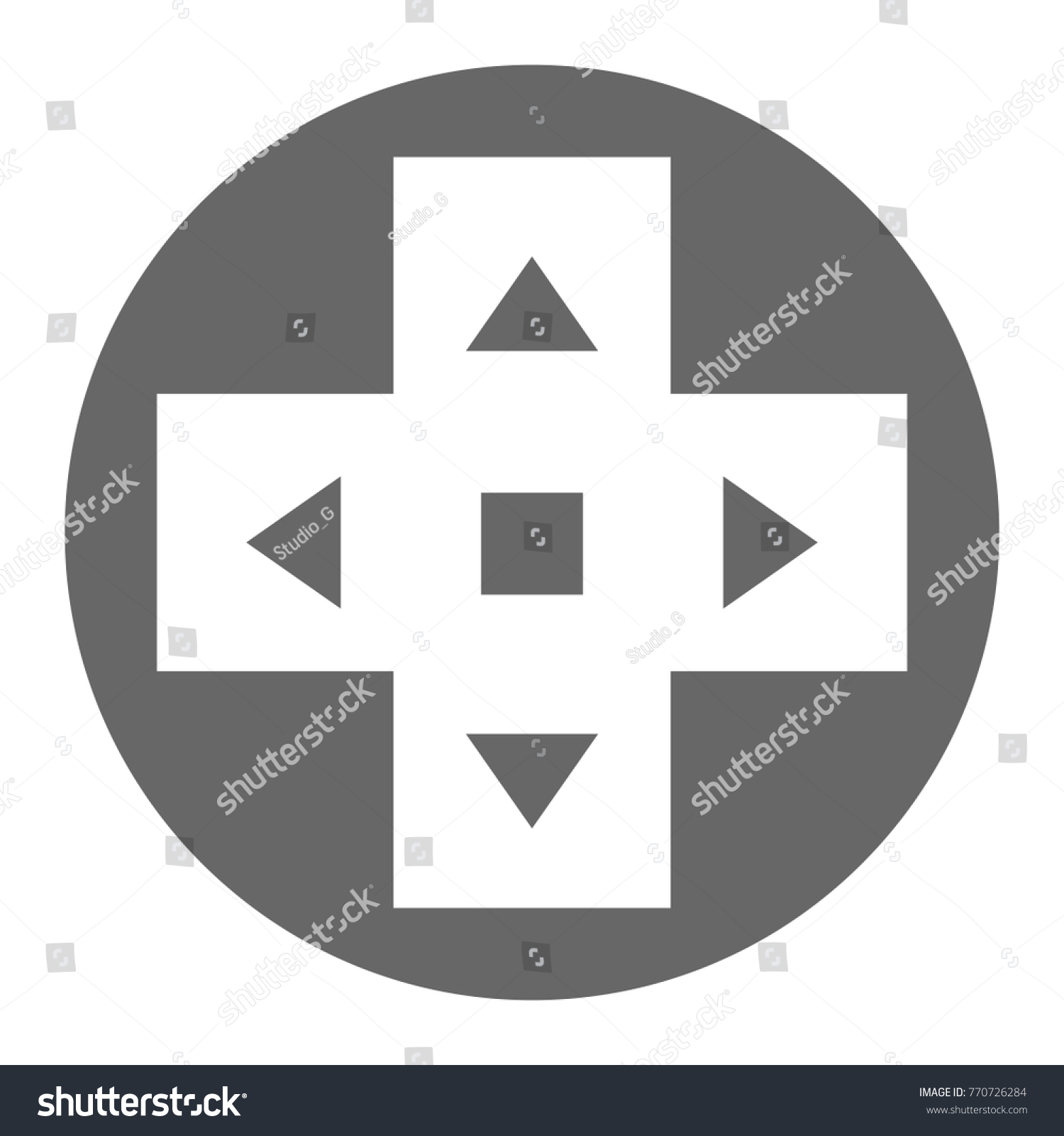 Video Game Cross Icon: vector de stock (libre de regalías) 770726284 ...