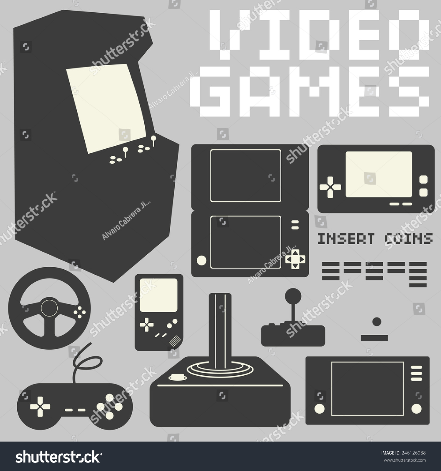 Video Games Icon Set Stock Vector (Royalty Free) 246126988 | Shutterstock