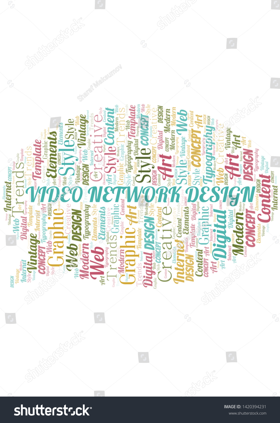 Video Network Design Word Cloud Wordcloud Stock Vector (Royalty Free ...