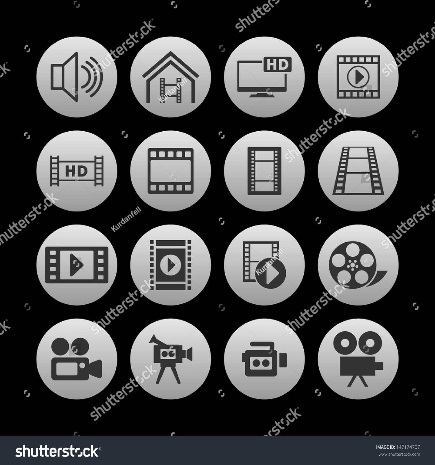 Video Pictogram Stock Vector 147174707 - Shutterstock