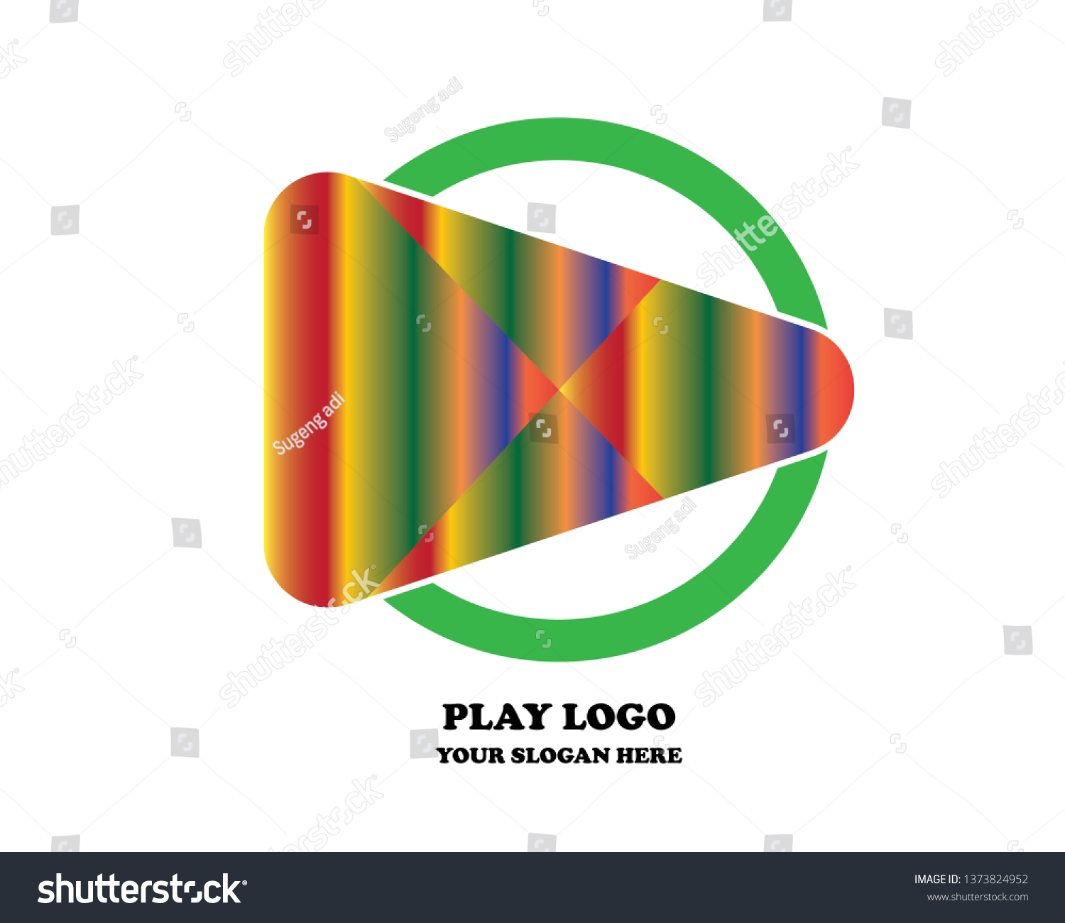Vektor Stok Video Play Logo Vector (Tanpa Royalti) 1373824952 ...