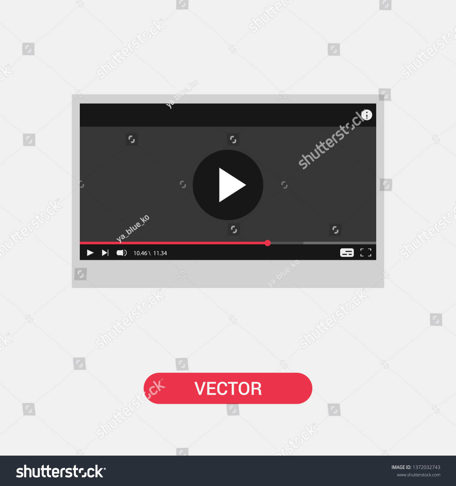 Vektor Stok Video Player Design Template Isolated Vector (Tanpa Royalti ...