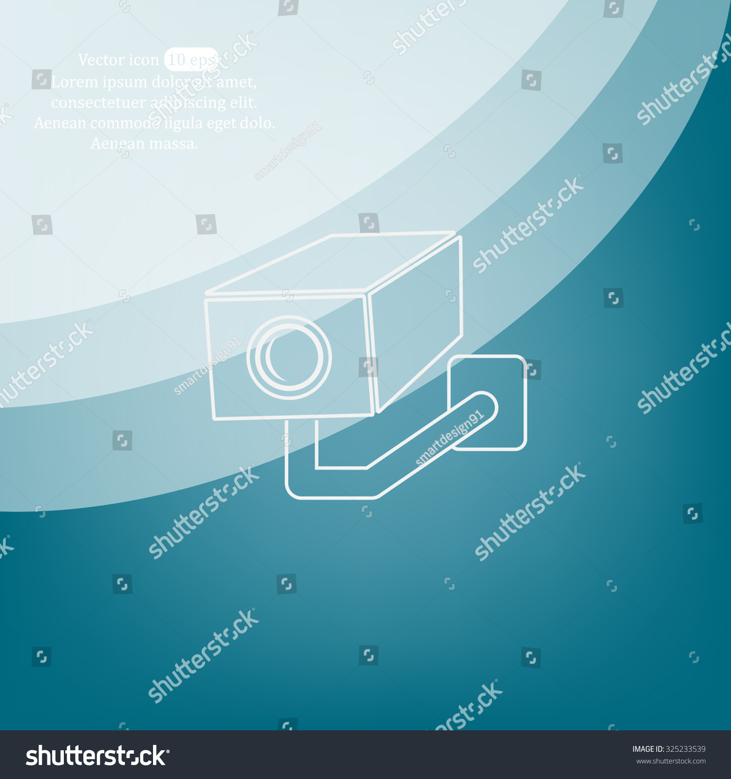 Video Surveillance Camera Vector Icon Stock Vector (Royalty Free ...