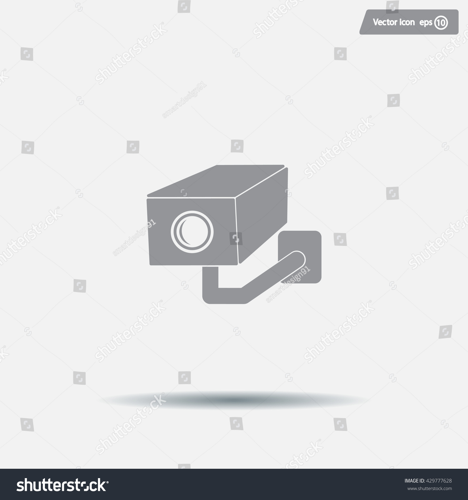 Video Surveillance Camera Vector Icon Stock Vector (Royalty Free ...