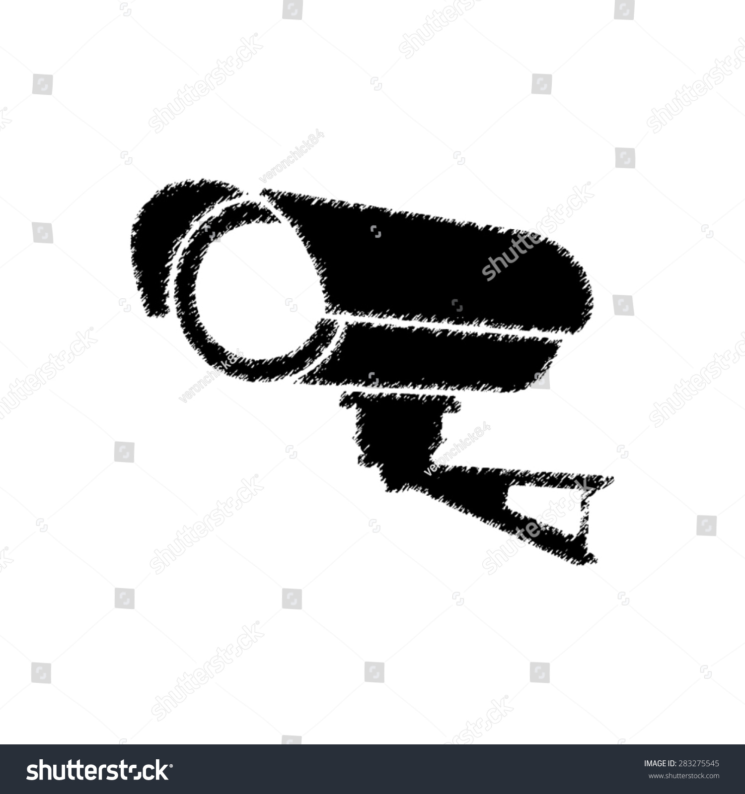 Video Surveillance Cctv Camera Black Vector Stock Vector (Royalty Free ...