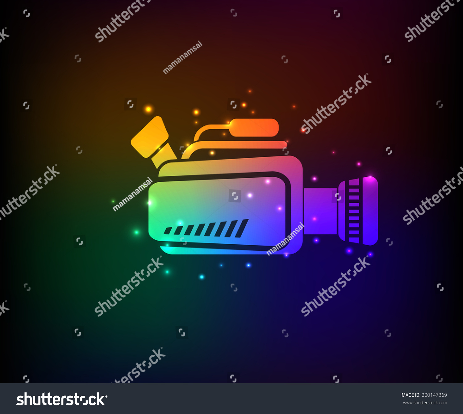 Video Symbolrainbow Vector Stock Vector (Royalty Free) 200147369 ...